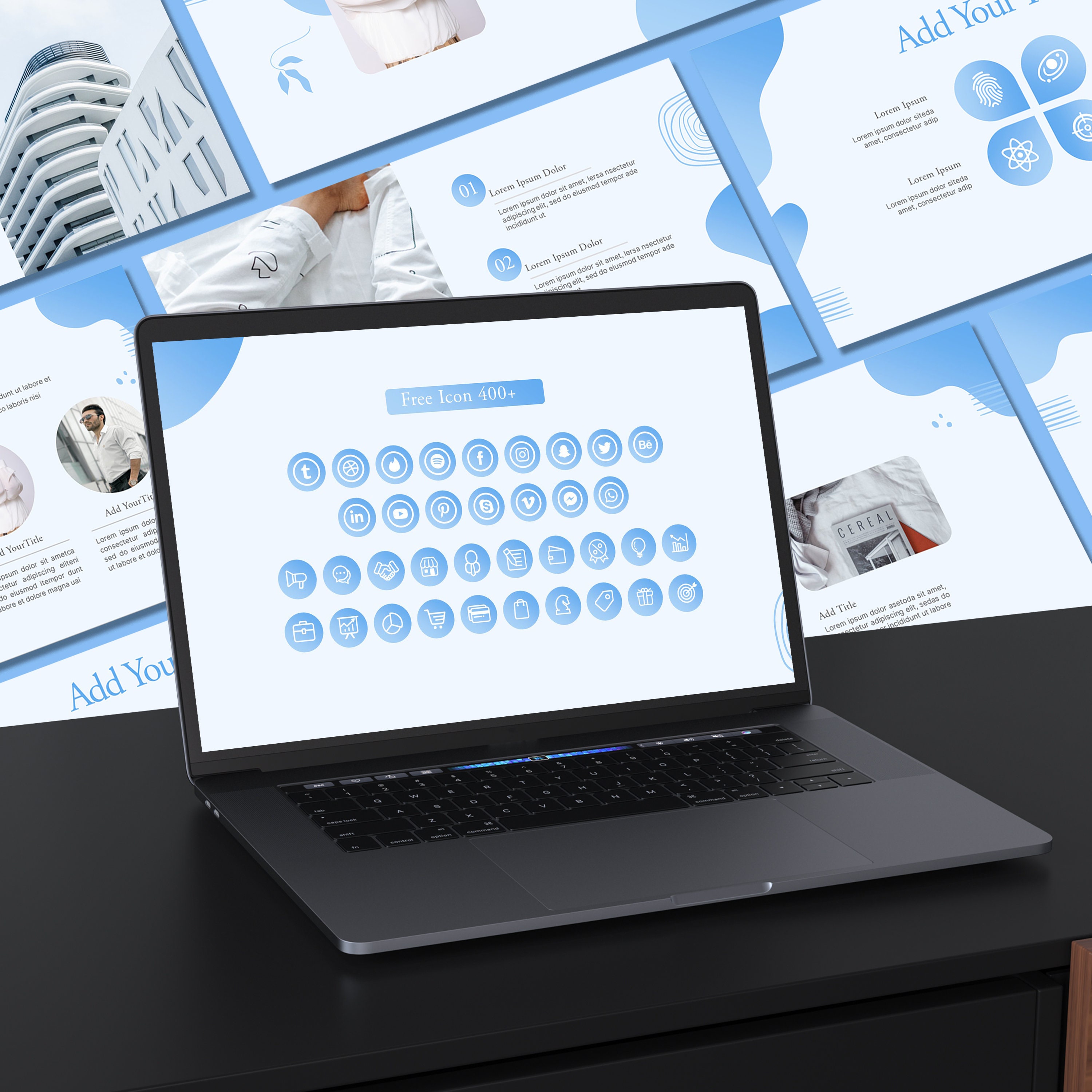 Blue Powerpoint Template | Presentation Slide | PPT Magezine Style ...