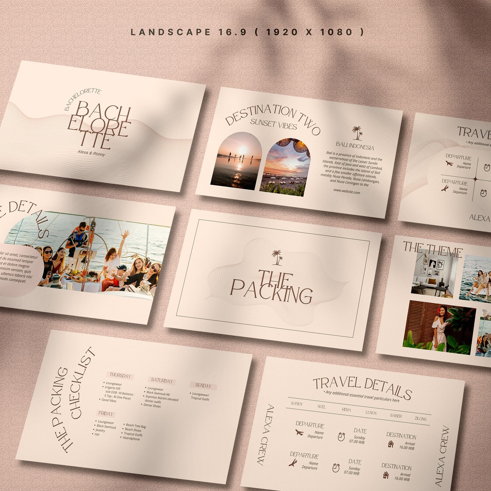 Pink Bachelorette Itinerary Canva | Bachelor Template | Bridesmaid ...