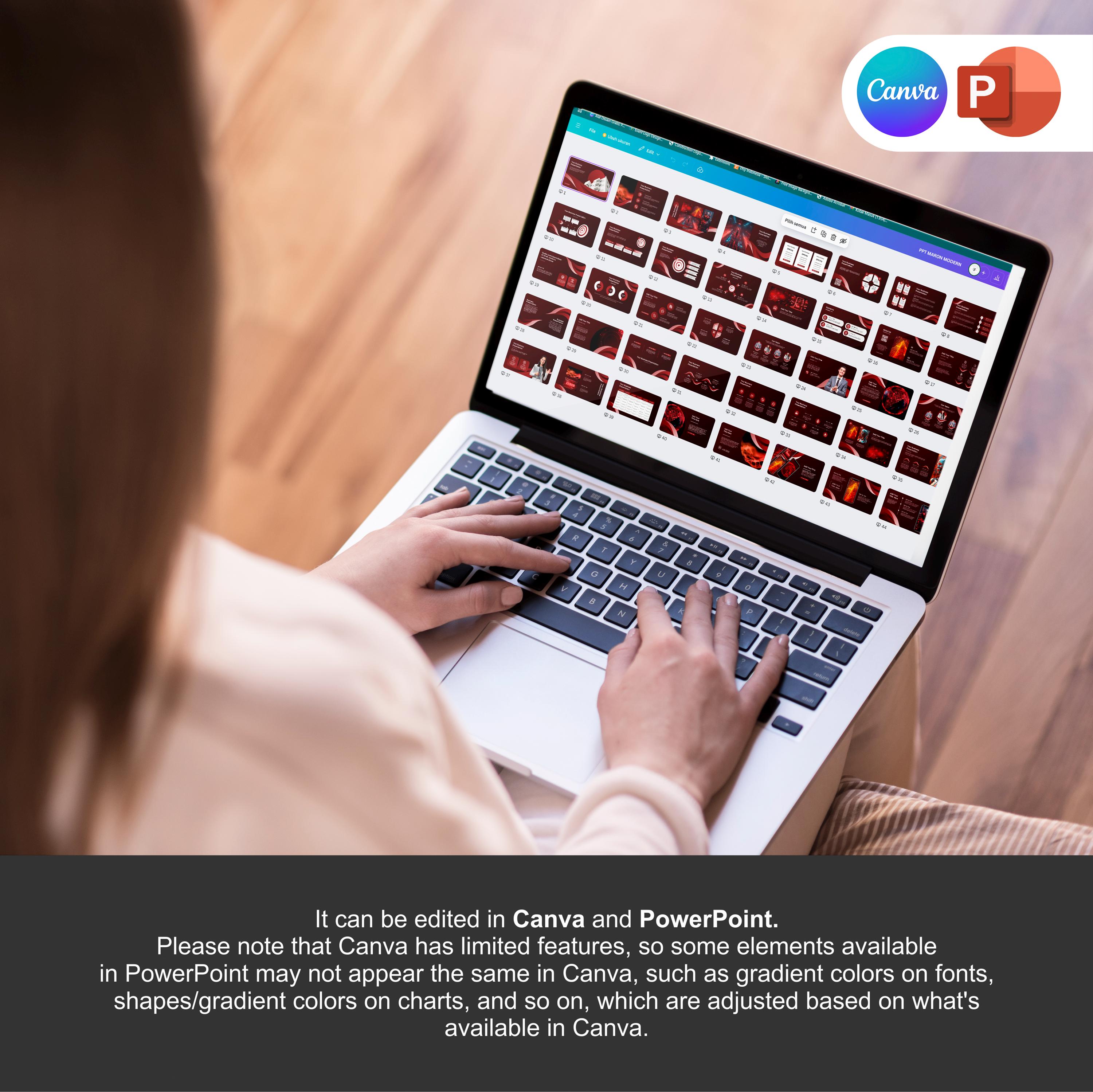 Maroon Powerpoint Template | Modern Presentation | Business Slide | PPT ...