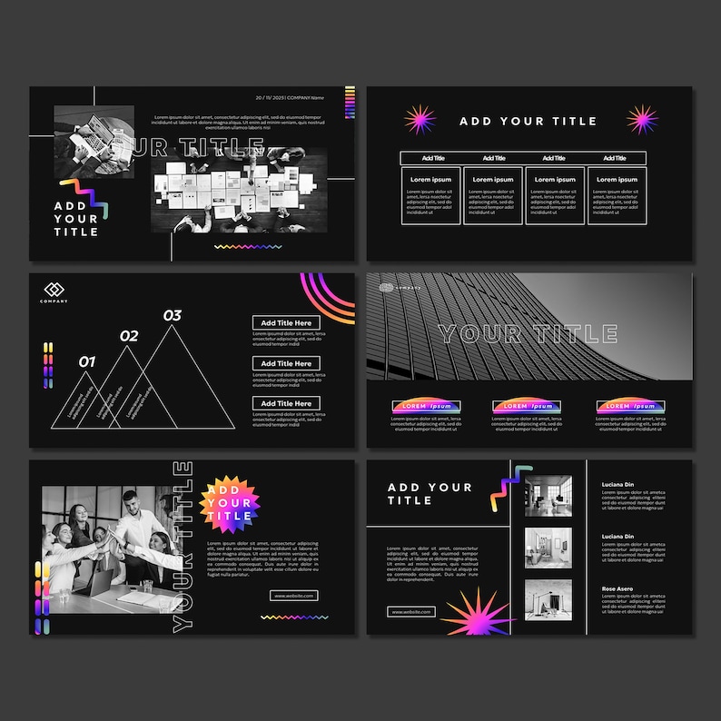 Black Gradient Powerpoint Template Business Presentation PPT Minimalist ...