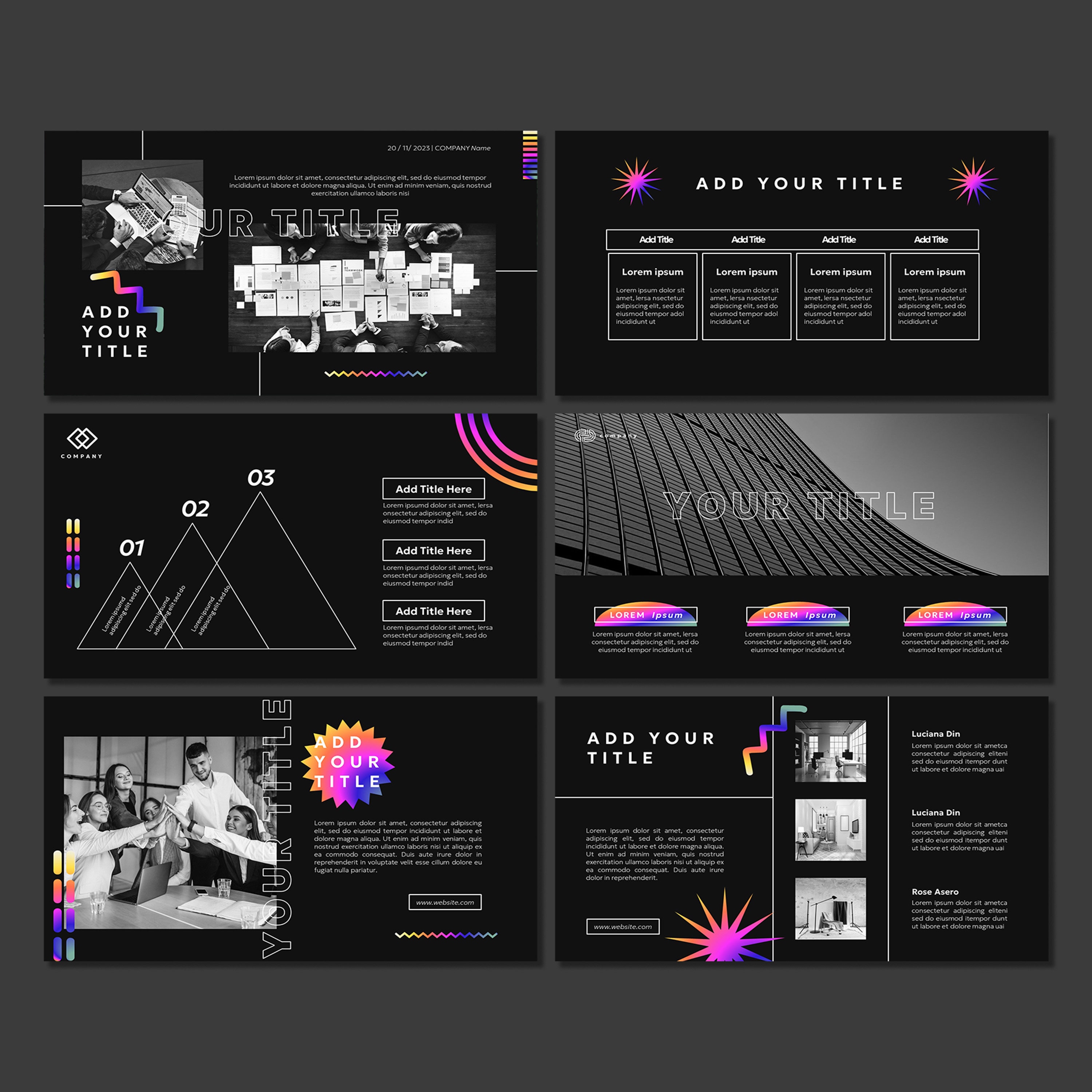 Black Gradient Powerpoint Template | Business Presentation | PPT ...