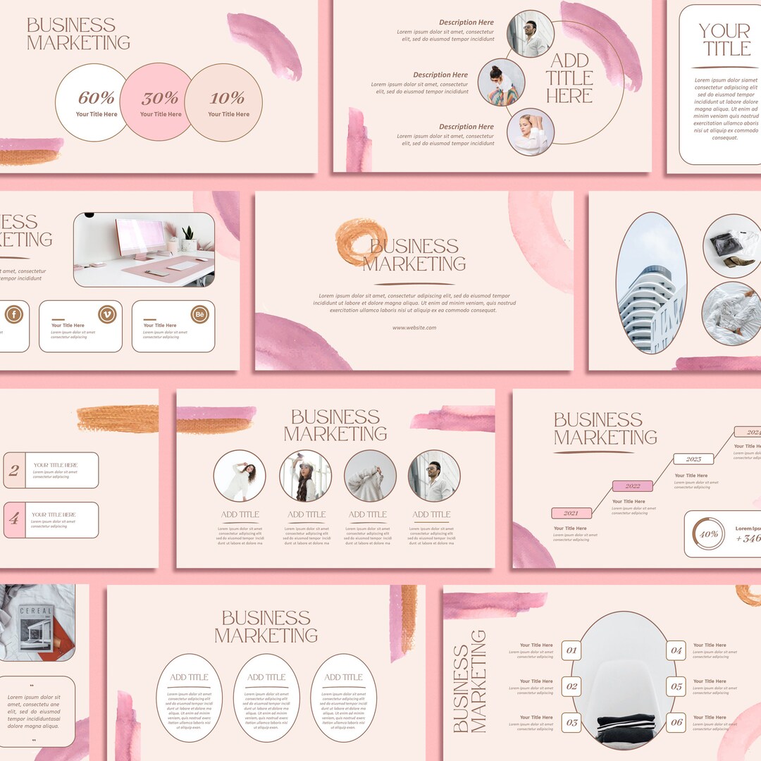 Brush Powerpoint Template | PPT Pink | Business Presentation ...