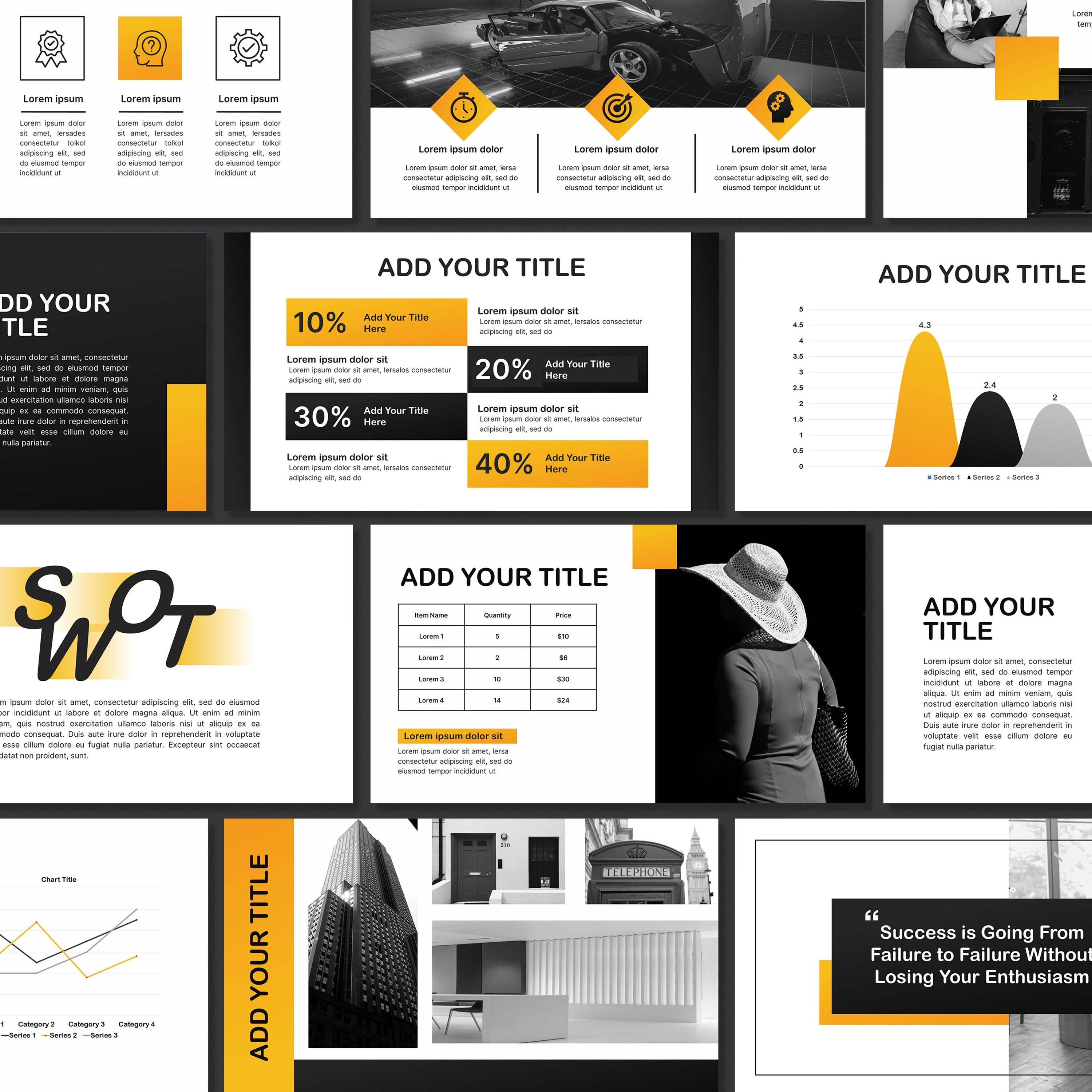 Yellow Powerpoint Template | PPT Minimalist | Magezine Style ...