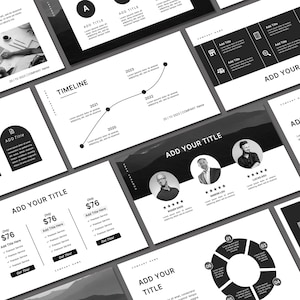 Monochrome Powerpoint Template Presentation Slide PPT Minimalist Clean ...