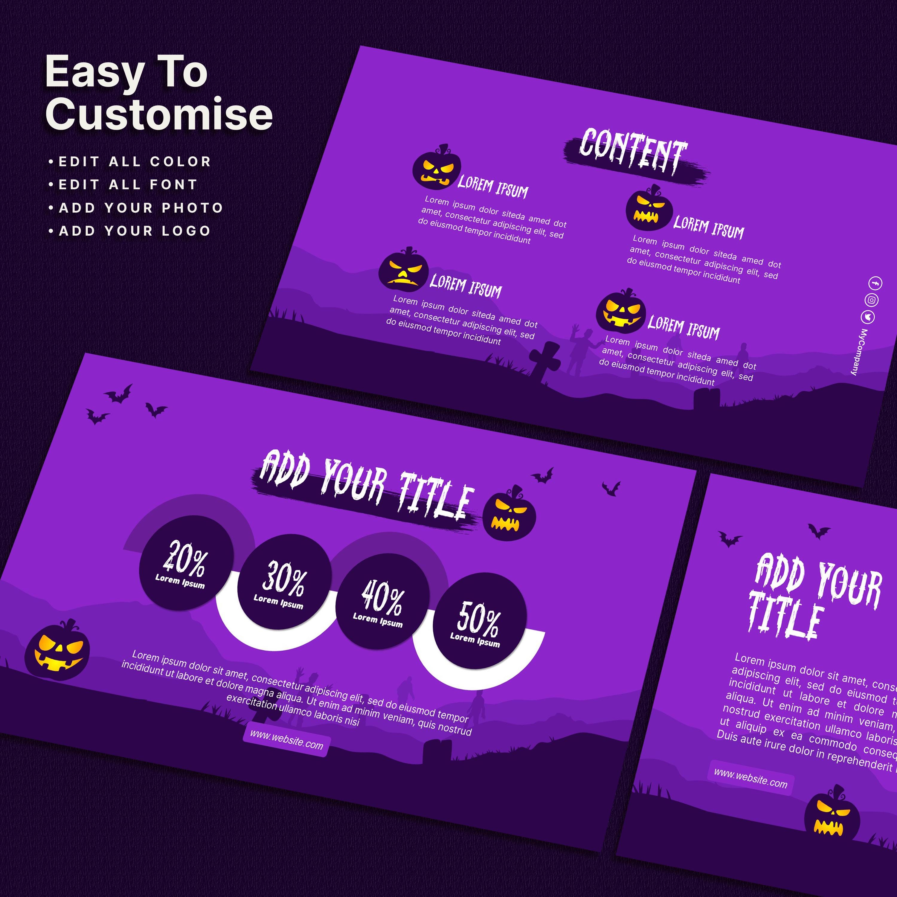 Spooky Halloween Powerpoint Template | Ideal for Presentation Business ...