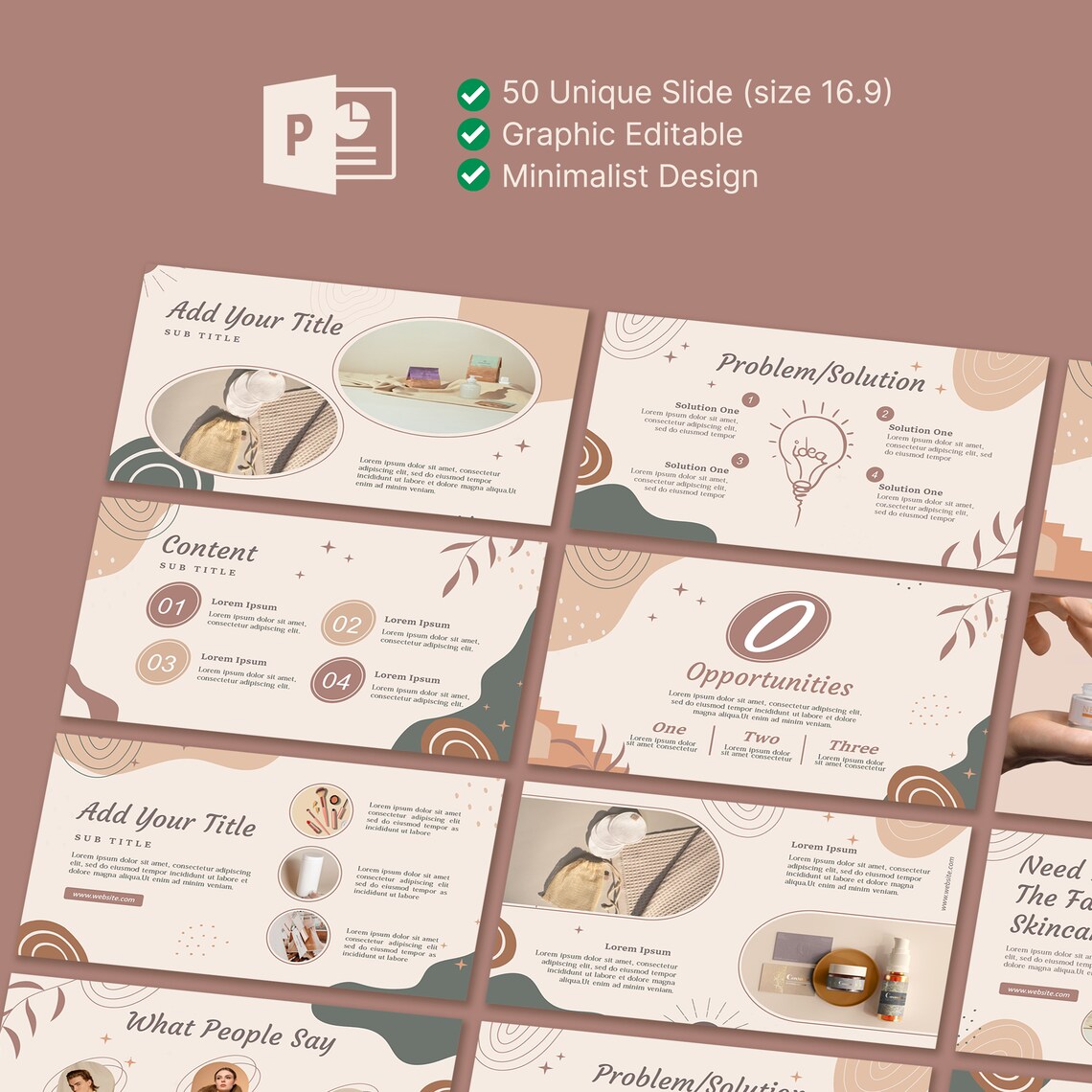 Boho Powerpoint Template | PPT Template | Persetation Slide | Business ...