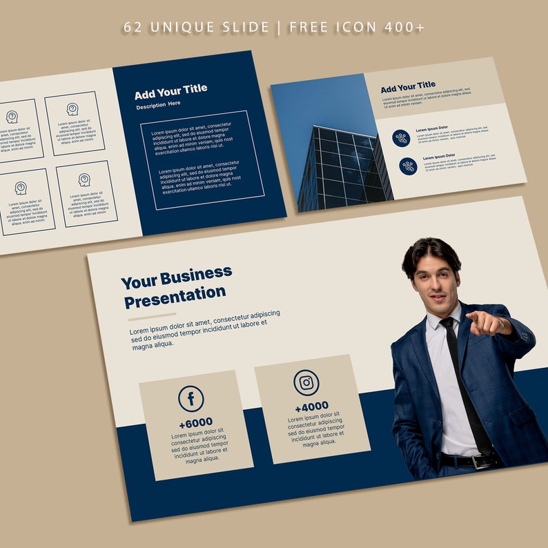 Minimal Blue Powerpoint Template | PPT Minimalist | Persentation Slide ...