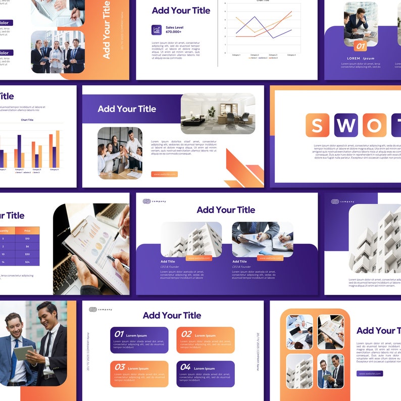 Modern Purple Powerpoint Template | PPT Minimalist | Presentation Slide ...
