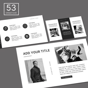 Monochrome Powerpoint Template | Presentation Slide | PPT Minimalist ...