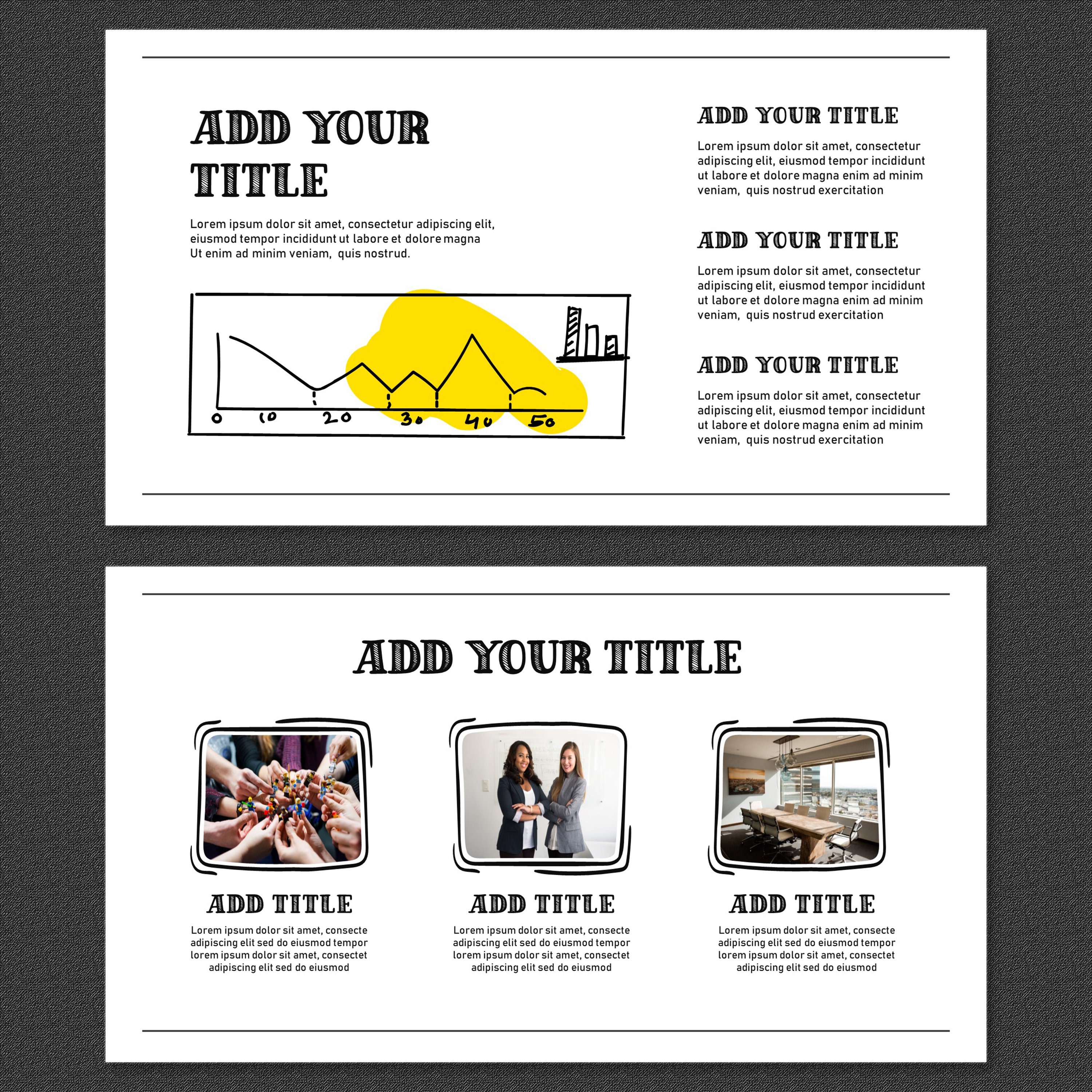 Sketch Pencil Powerpoint Template PPT Handraw Presentation Slide ...