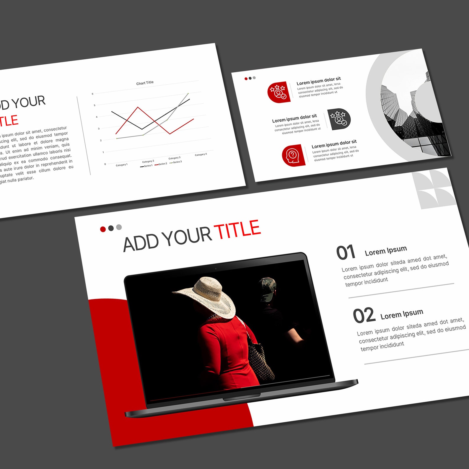 Red Business Powerpoint Template | Magazine Style Slide Deck - Etsy