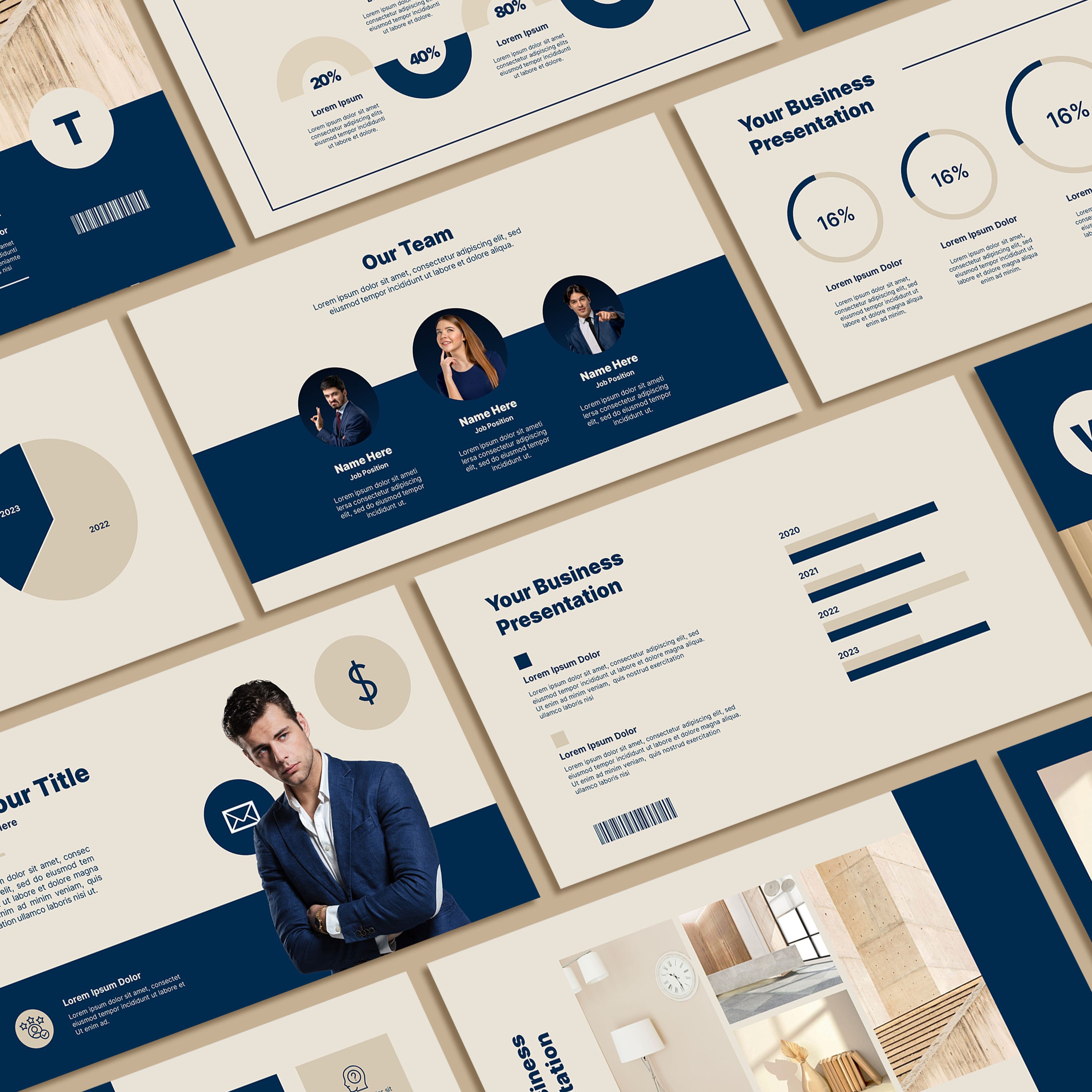 Minimal Blue Powerpoint Template | PPT Minimalist | Persentation Slide ...