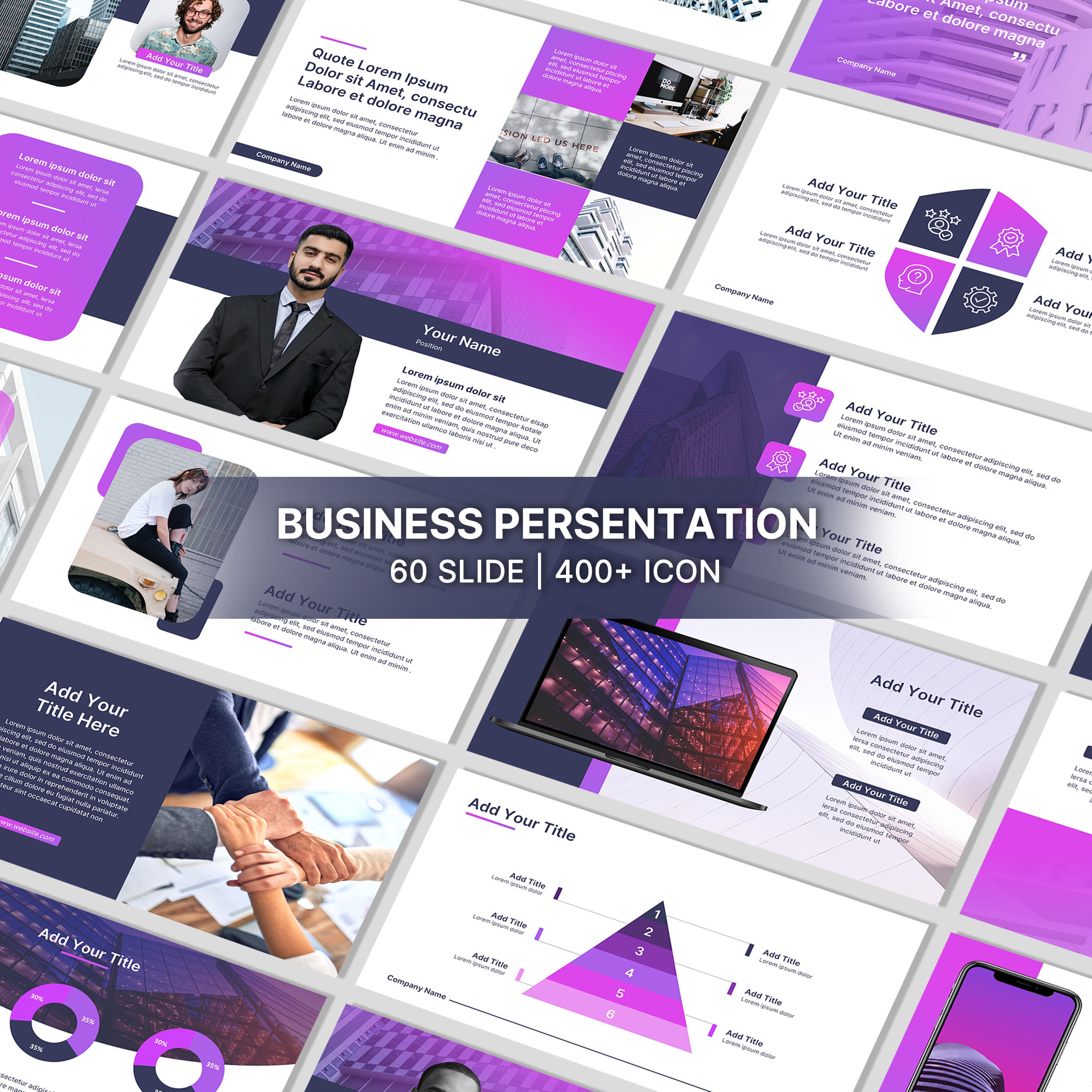 Purple Theme Powerpoint Template | PPT Minimalist | Presentation Slide ...