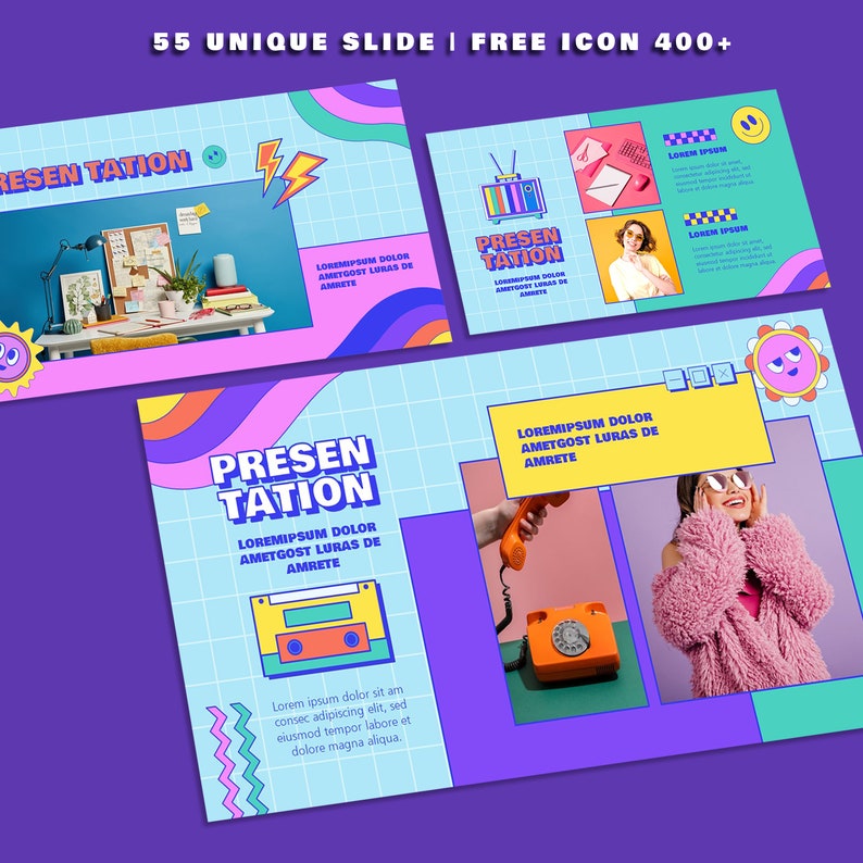 Retro Style Powerpoint Template | Unique Presentation | PPT Vintage ...