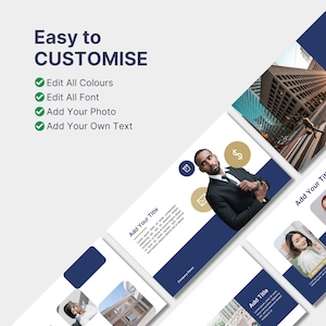 Blue and Gold Powerpoint Template | PPT Templates | Minimalist ...