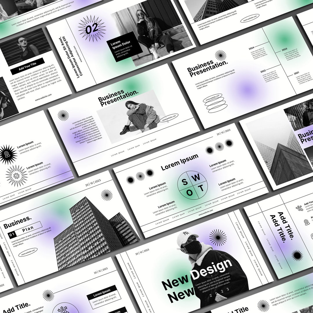 Gradient Powerpoint Template | Minimal PPT | Business Presentation ...
