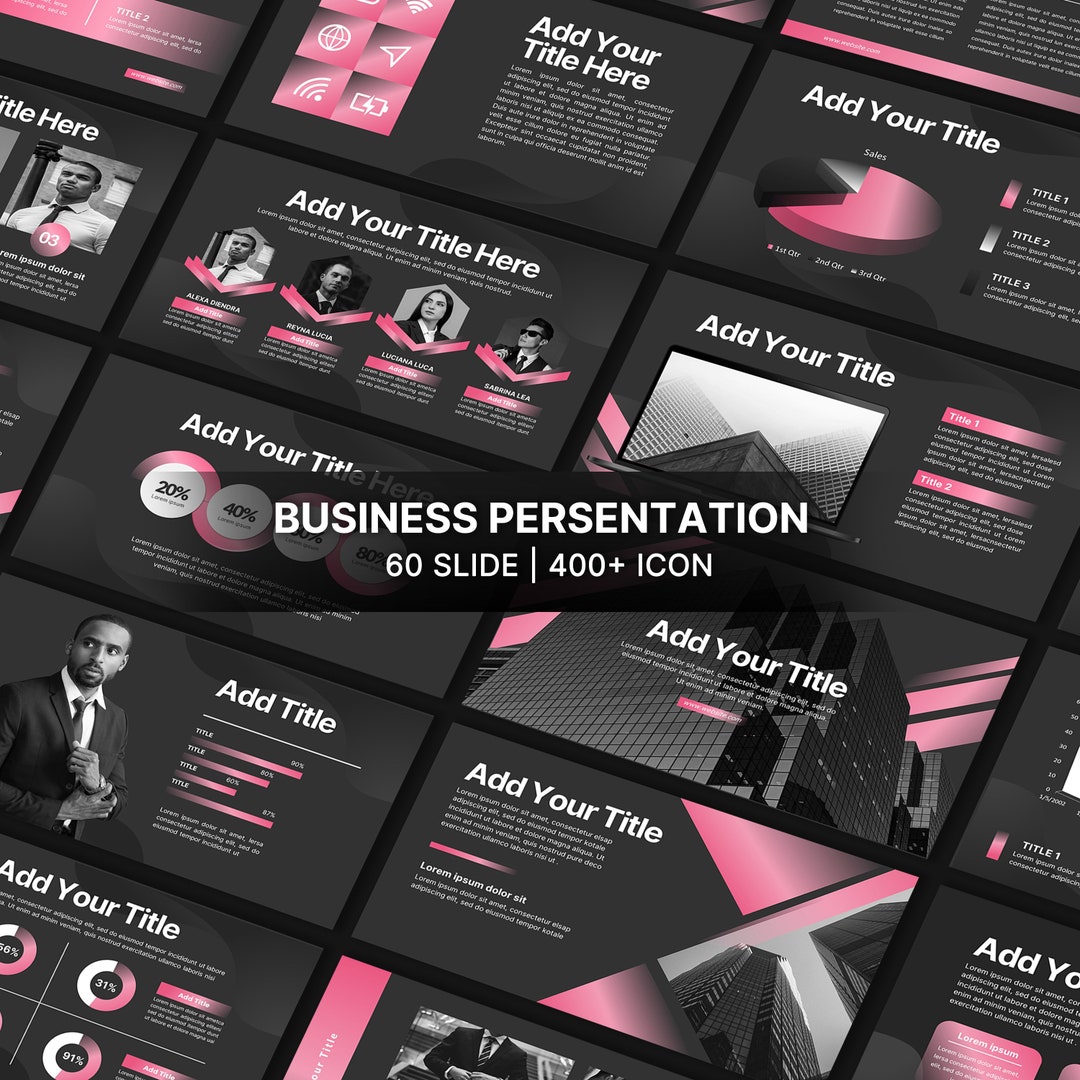 Black Pink Powerpoint Template | PPT Modern 2025 | Presentation Slide ...