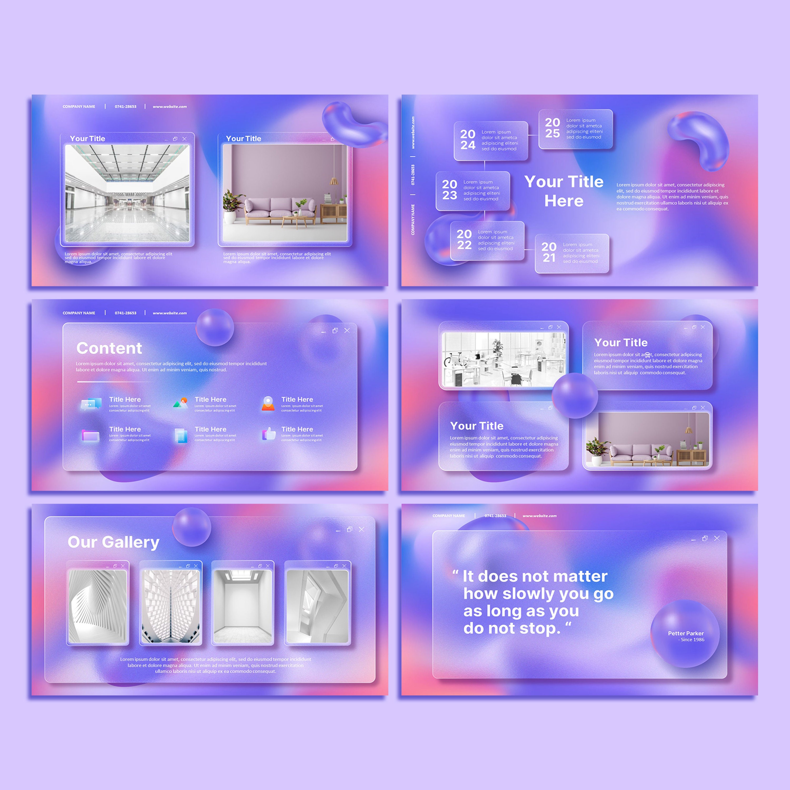 Modern Purple Powerpoint Template | PPT Gradient | Minimalist ...