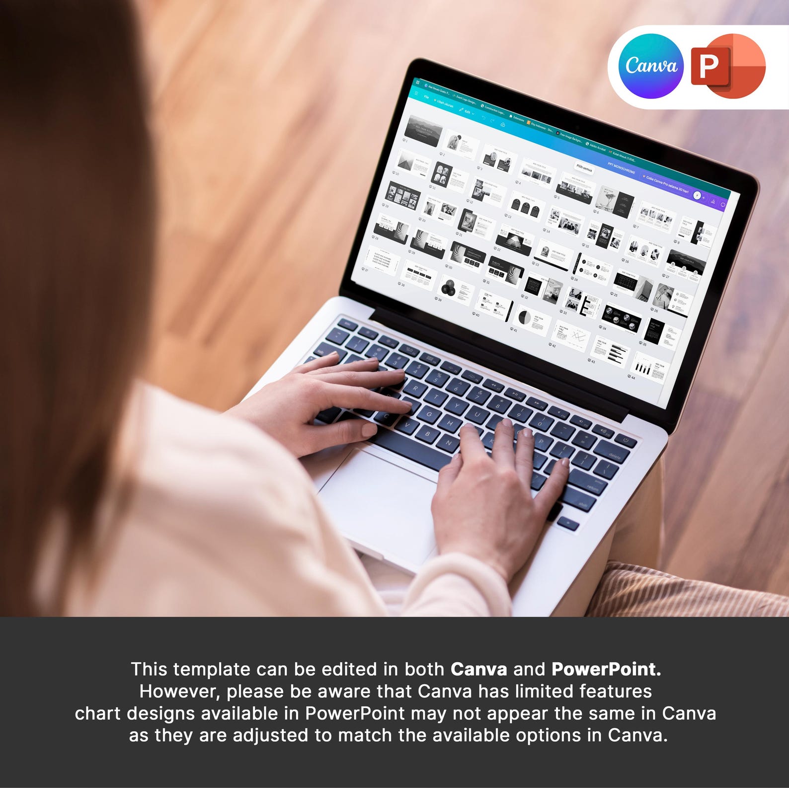 Monochrome Powerpoint Template | Presentation Slide | PPT Minimalist ...