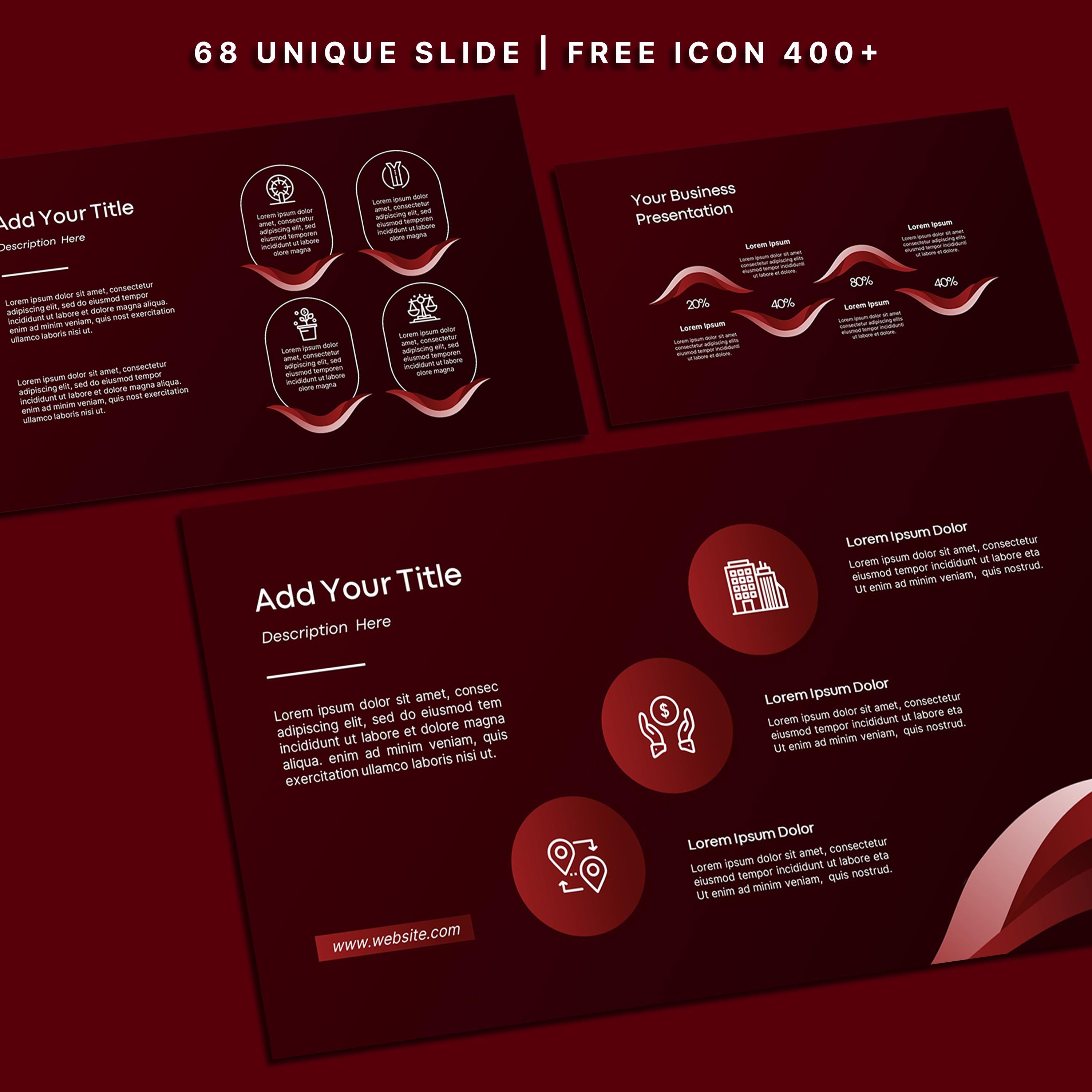 Maroon Powerpoint Template | Modern Presentation | Business Slide | PPT ...