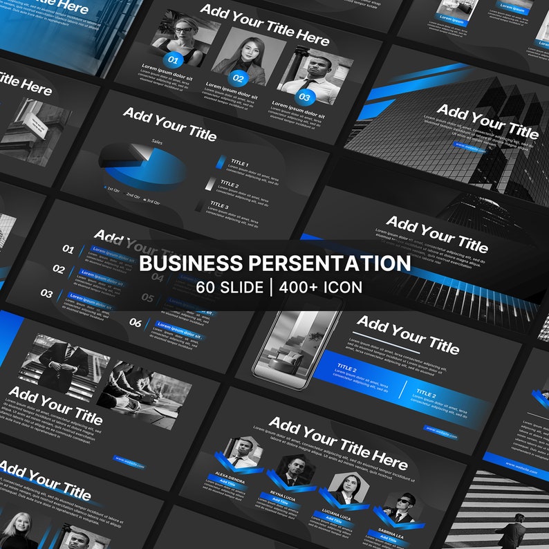 Blue Powerpoint Template 2023 Business Persentation Minimalist ...