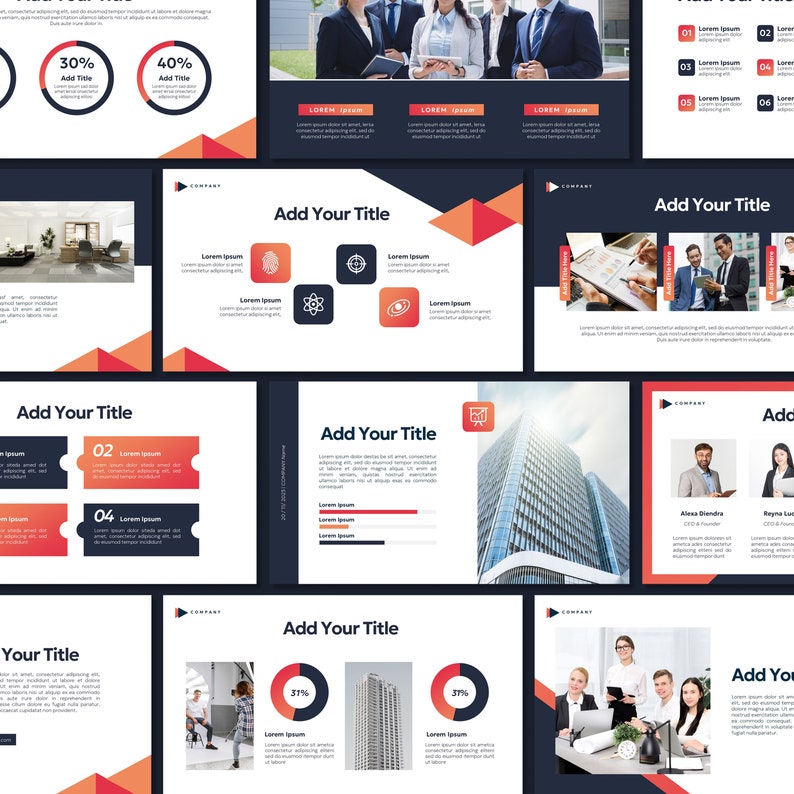 Orange Modern Powerpoint Template | Presentation Slide | PPT Magezine ...