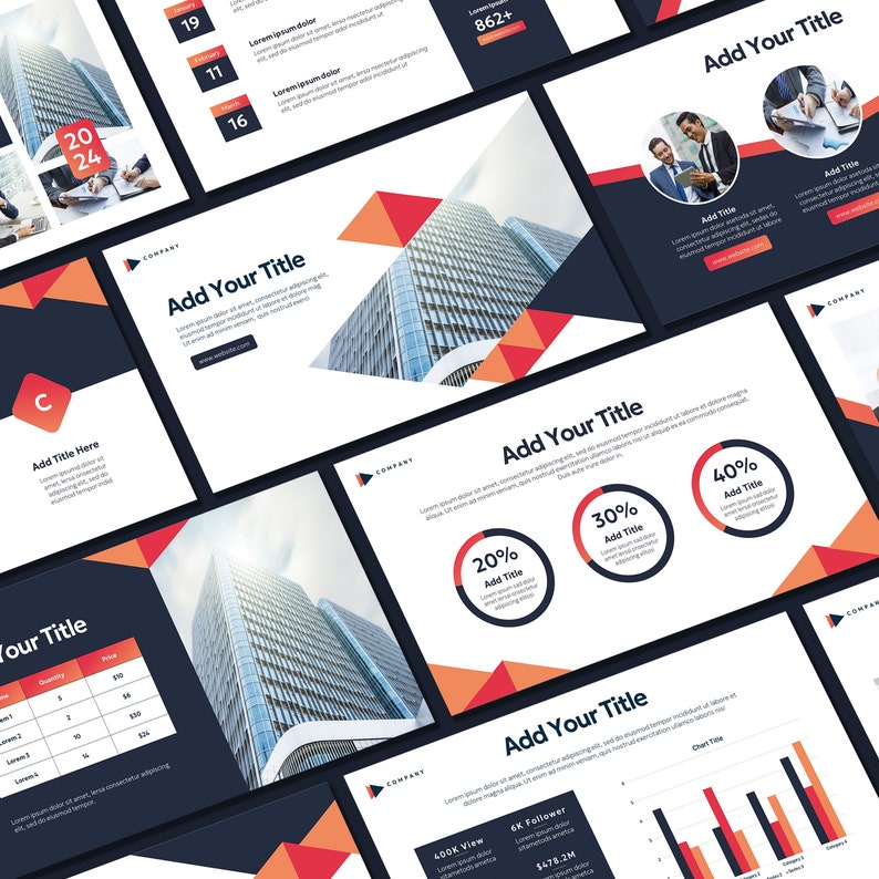 Orange Modern Powerpoint Template Presentation Slide PPT Magezine ...
