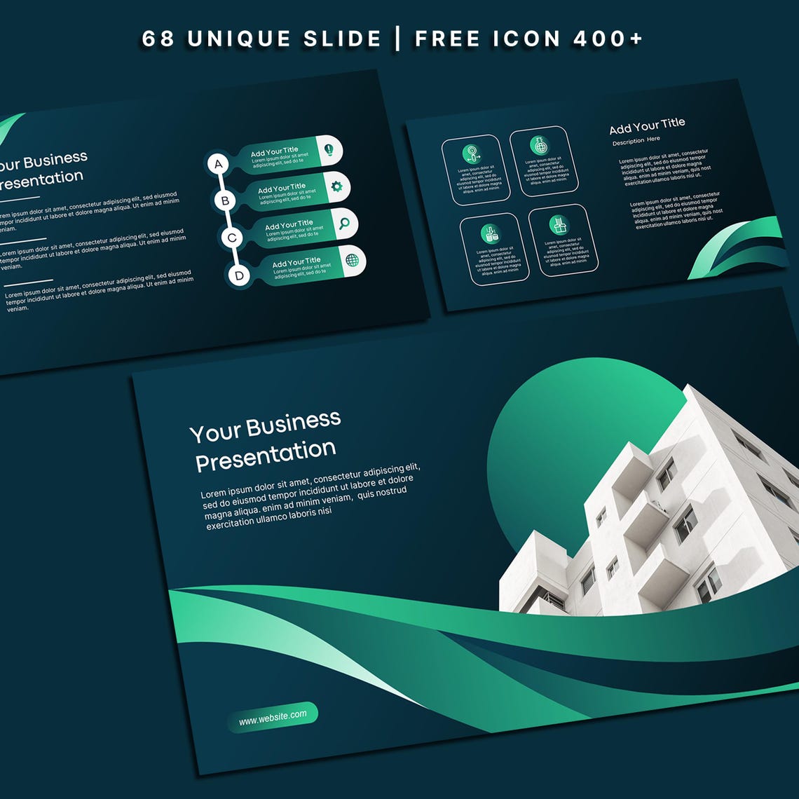 Futuristic Green Powerpoint Template | Modern Business Slides - Etsy