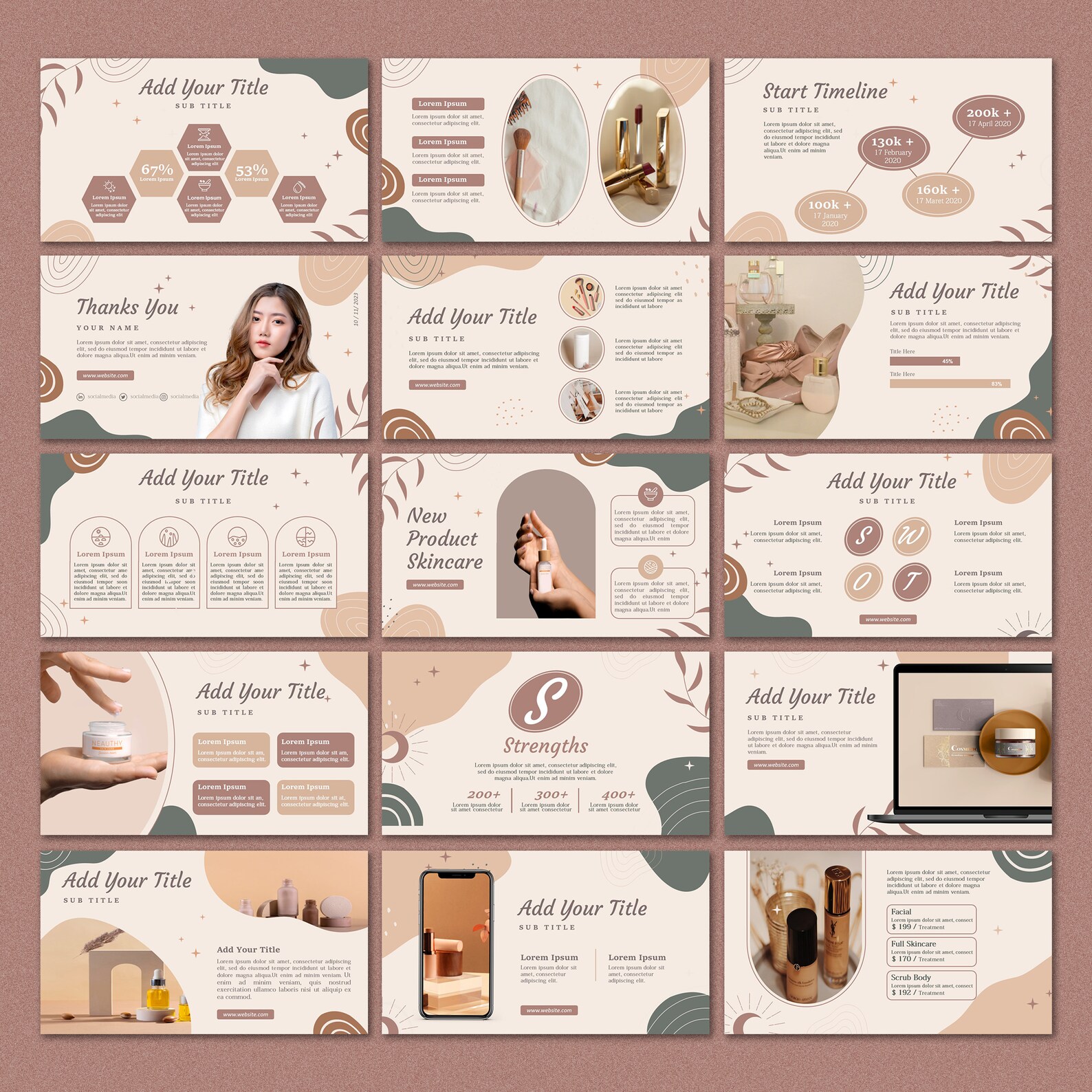 Boho Powerpoint Template | PPT Template | Persetation Slide | Business ...