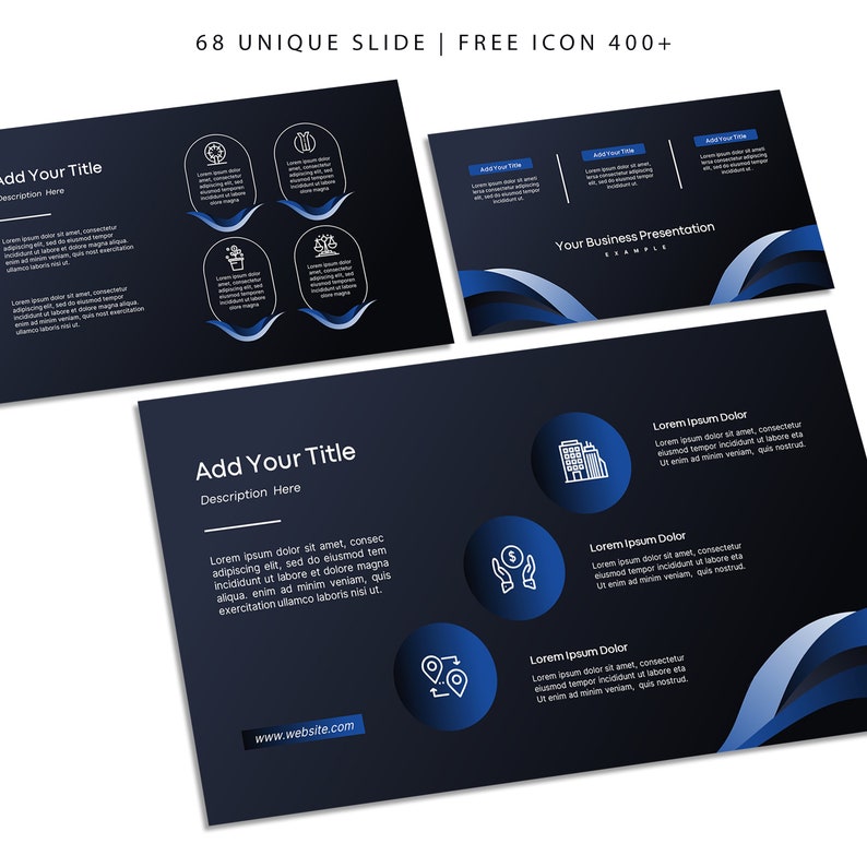 Navy Powerpoint Template 2025 | Business Slide | Minimalist ...