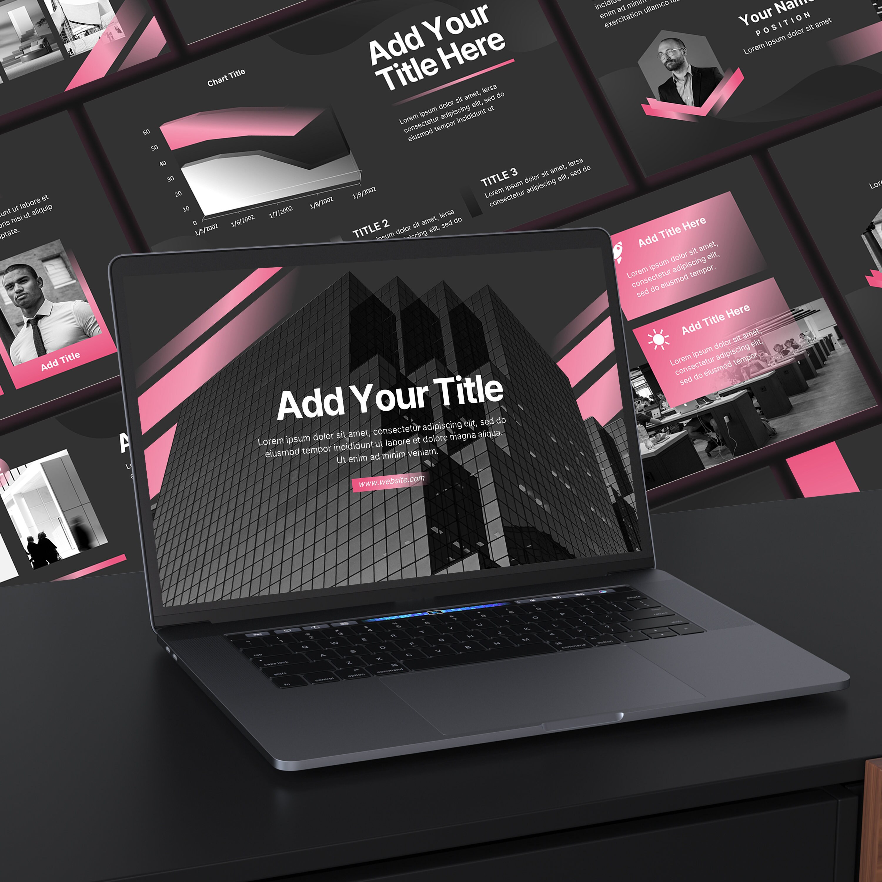 Black Pink Powerpoint Template | PPT Modern 2025 | Presentation Slide ...