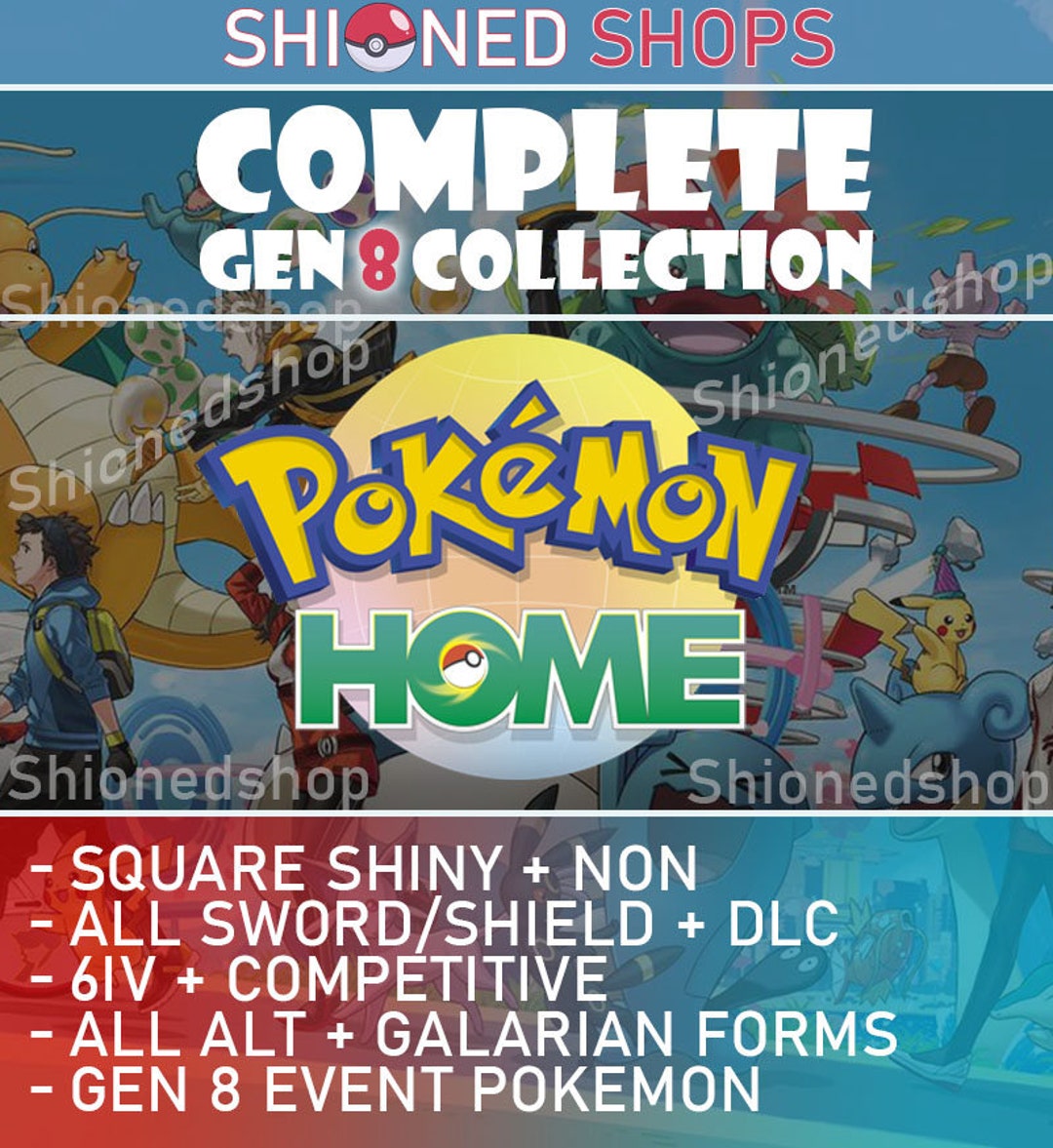 Pokemon Home FULL Gen 8 Dex Shiny Non GMAX All Event All - Etsy