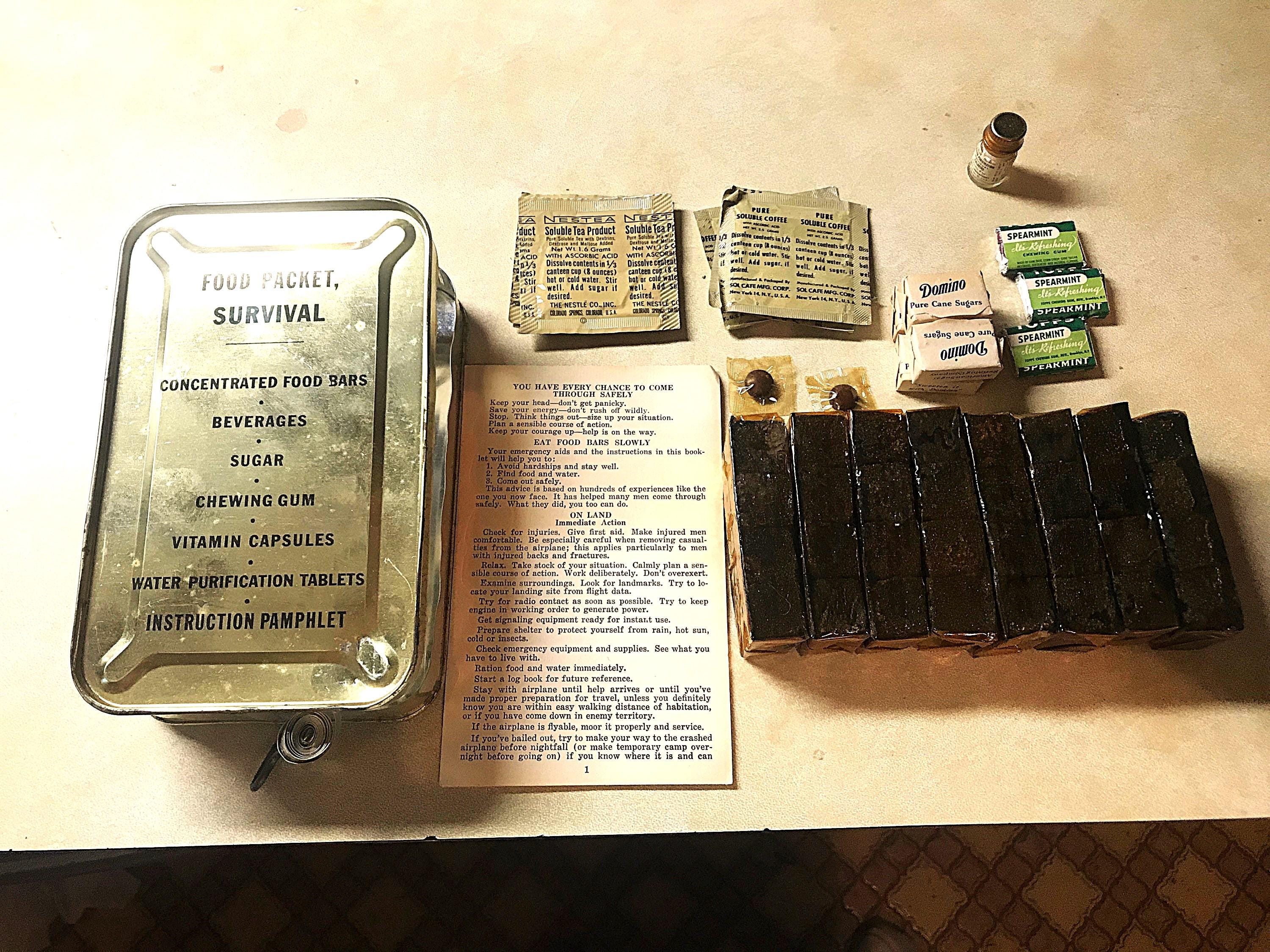 1950s Survival Food Packet in a Gold (colored) Tin - Etsy