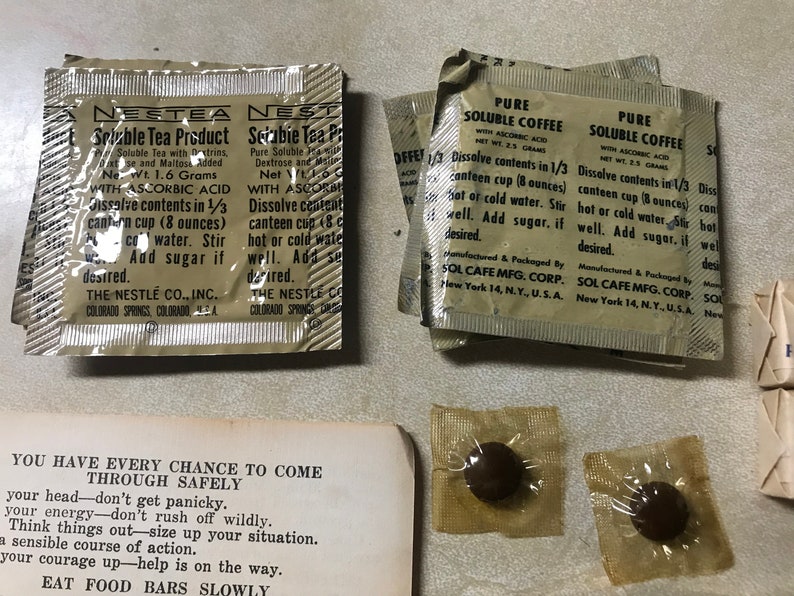 1950s Survival Food Packet in a Gold (colored) Tin - Etsy