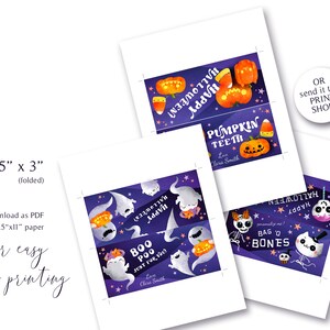 PRINTABLE Halloween Bag Topper Template Set Bundle, Ghost Poop, Bag of ...
