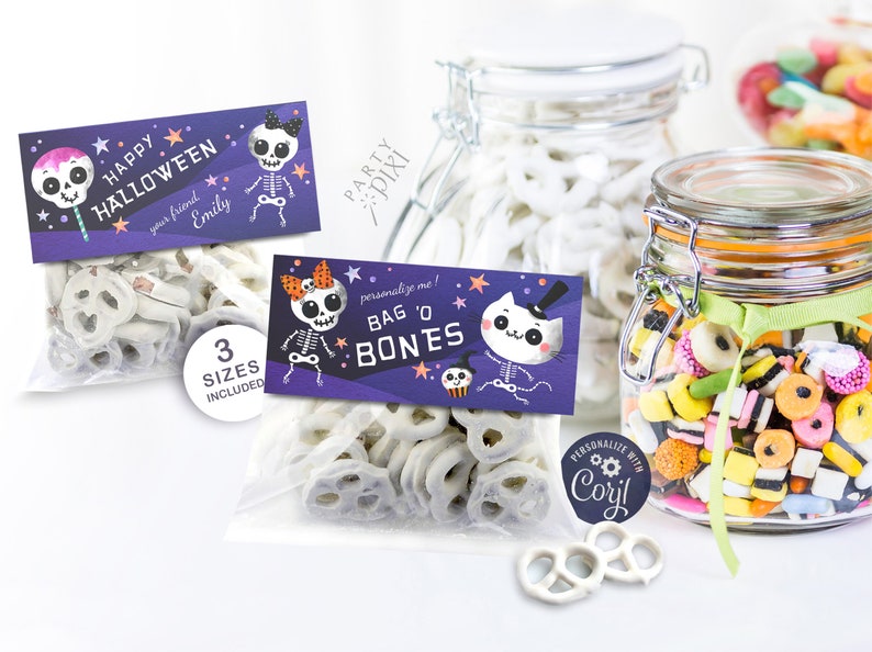 PRINTABLE Halloween Bag Topper Template Set Bundle Ghost - Etsy