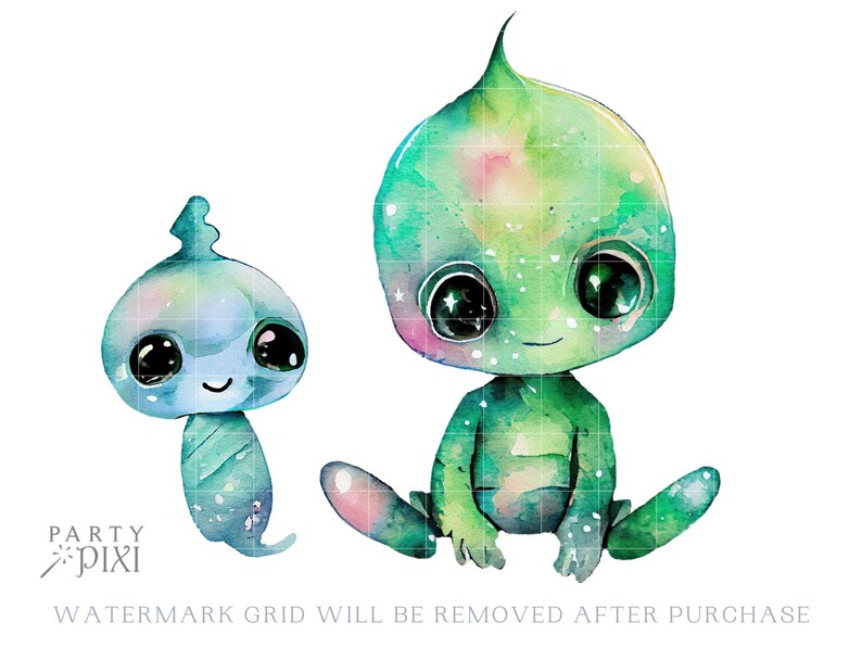 Space Baby Clip Art PNG Images, Watercolor Planets Aliens, Colorful ...