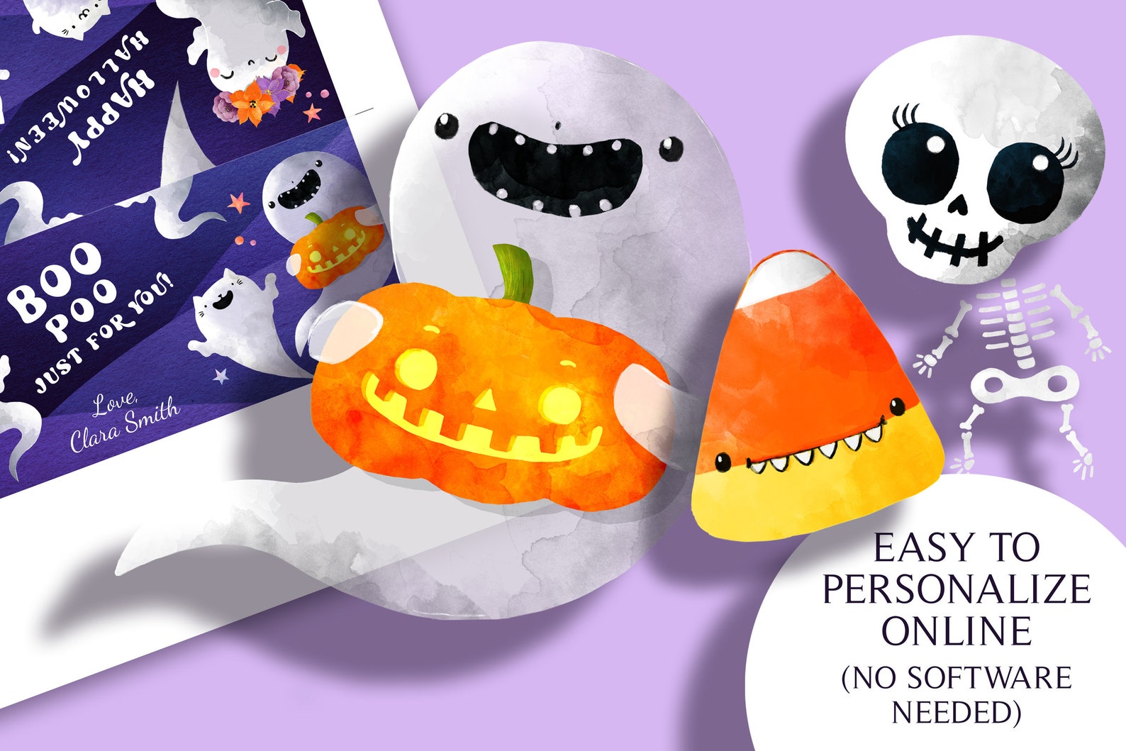 PRINTABLE Halloween Bag Topper Template Set Bundle, Ghost Poop, Bag of ...