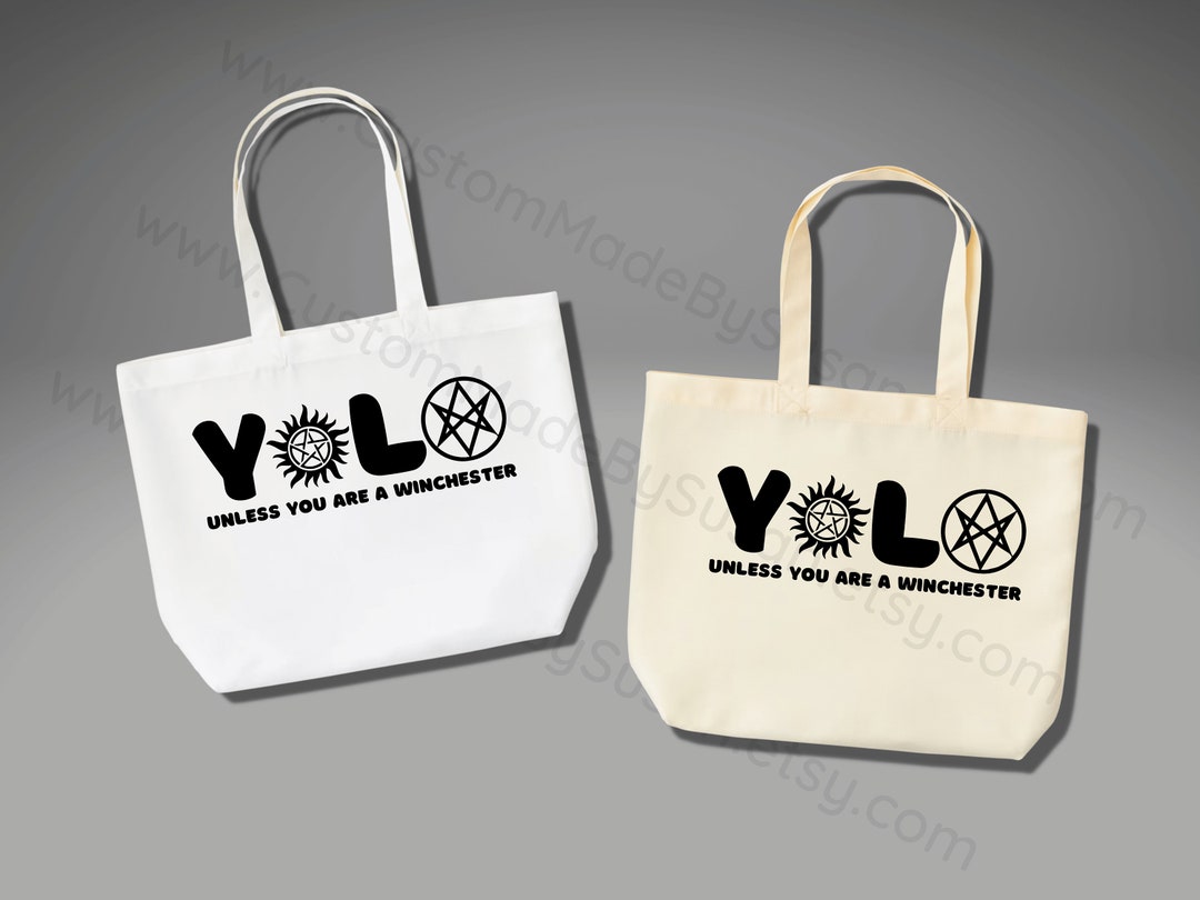 TOTE BAG SPN, Yolo, You Only Live Once Reusable, Washable, Polyester ...