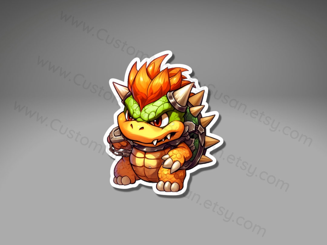 VINYL STICKER Baby Bowser Chibi Waterproof, Laminated, Decal, Car, Auto ...