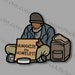 VINYL STICKER Humanize the Homeless, Profits to Homeless Waterproof ...