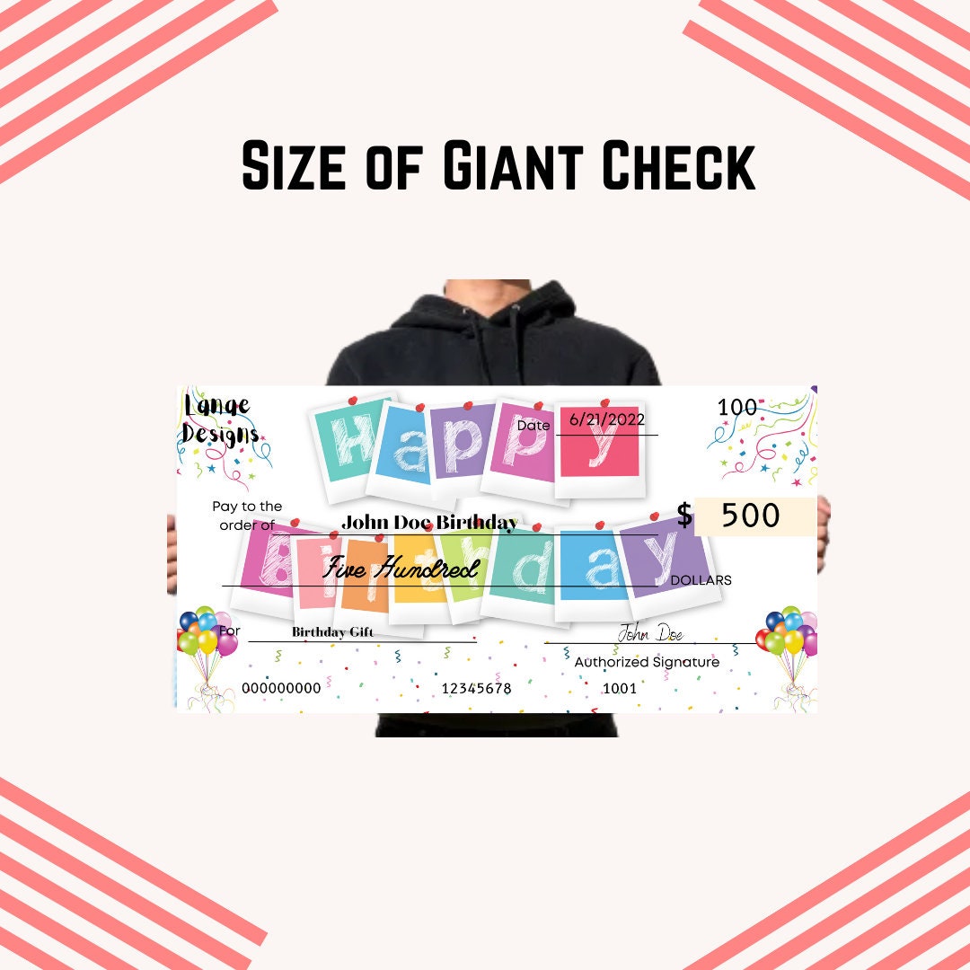 Custom Giant Check - Etsy
