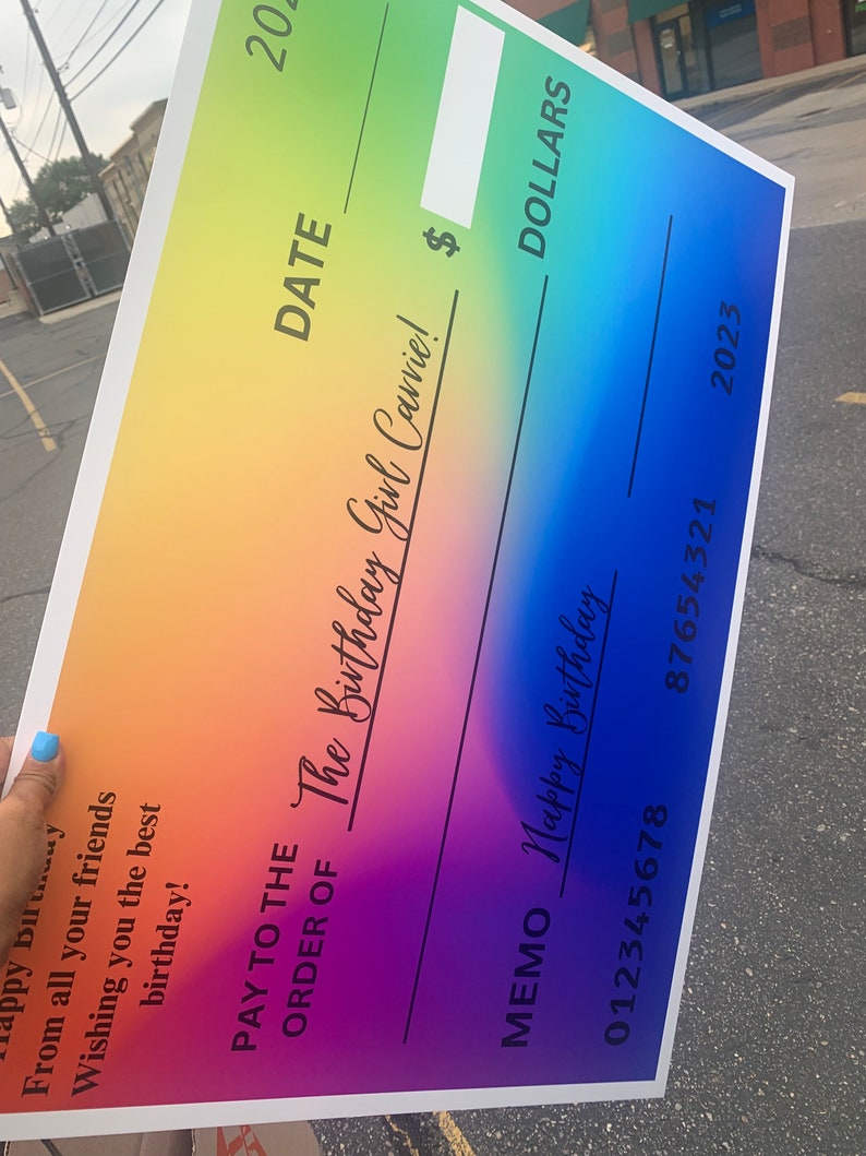 Custom Giant Check - Etsy