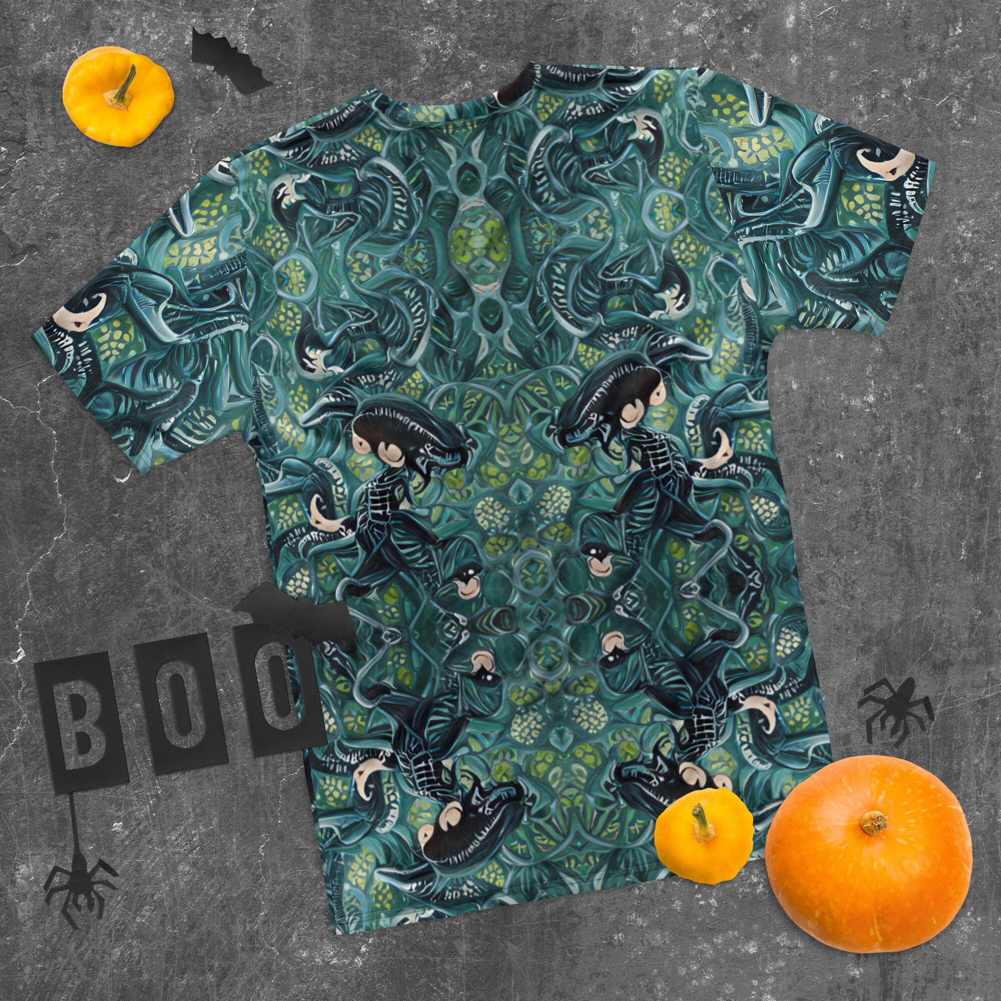 Psychedelic Visions Xenomorph Pattern All Over Print Shirt Ancient ...