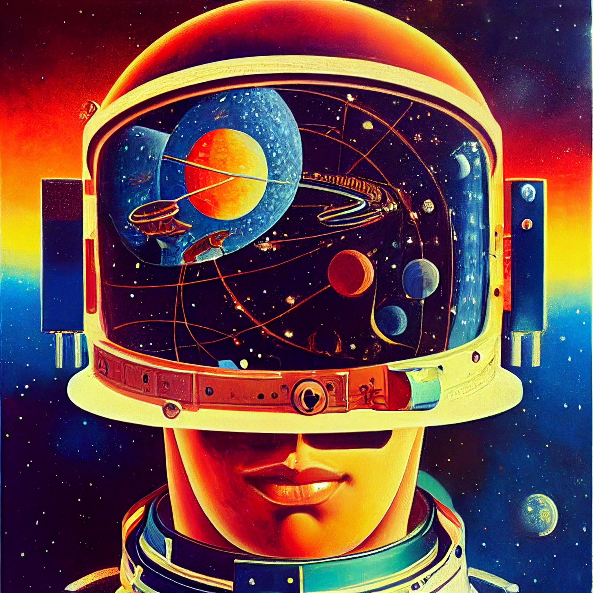 Vintage Astronaut Artwork