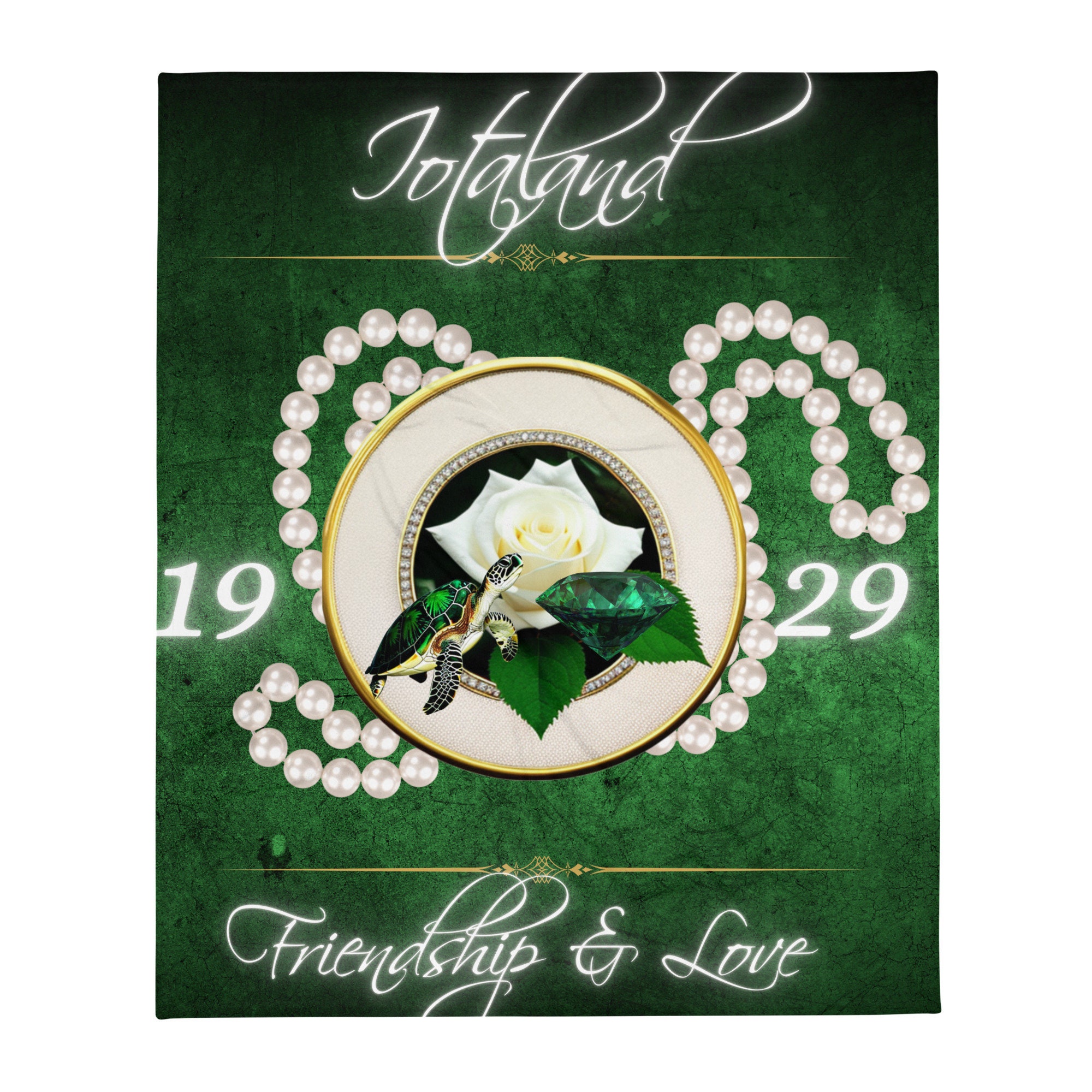 Iotaland Blanket| Inspired by Iota Phi Lambda Sorority | Iota Gifts | Turtles | 1929 | Pearls ...