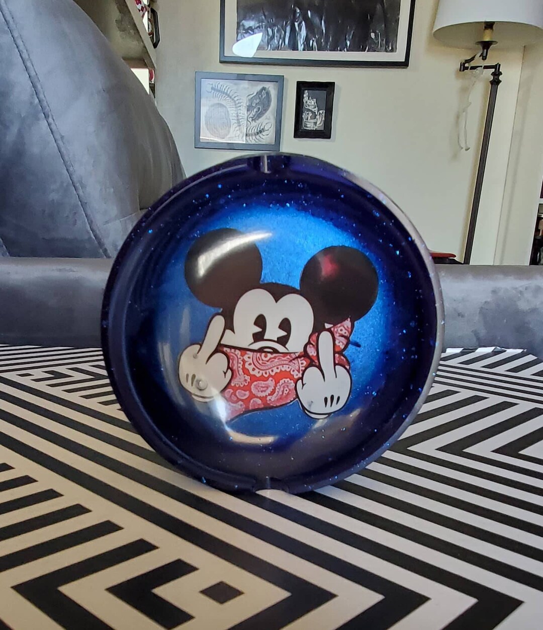 M-I-C-K-E-Y Ashtray - Etsy