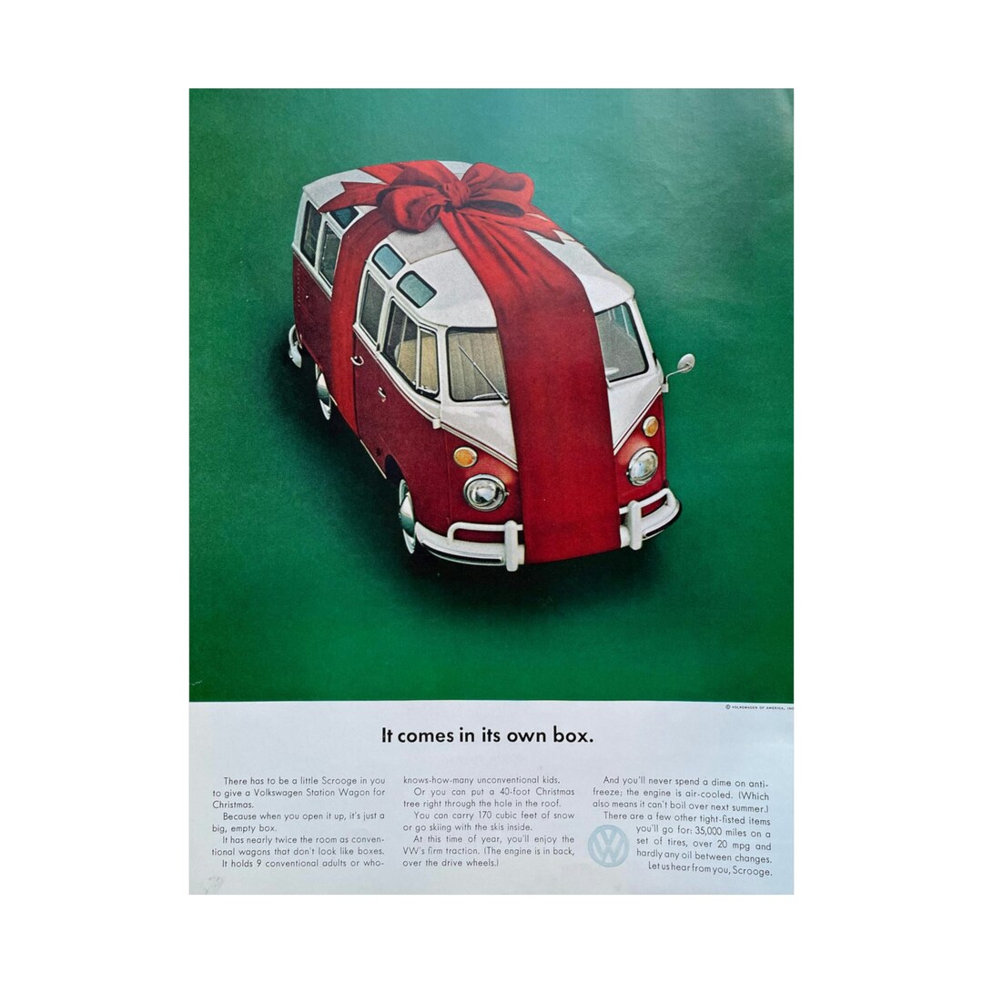 Volkswagen VW Bus Ad Advertising Poster Print Art Alcohol Mid - Etsy