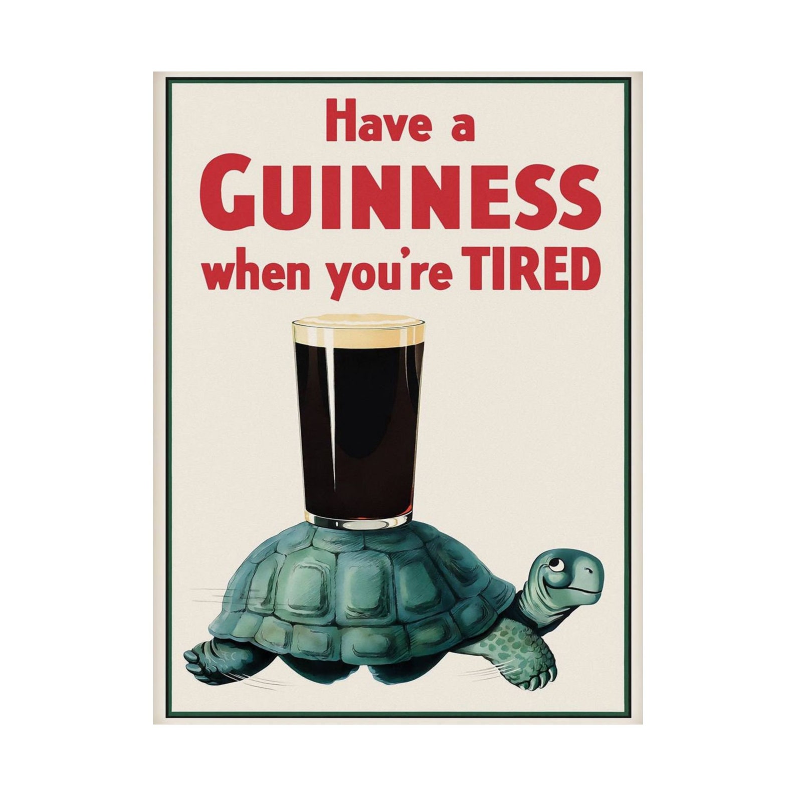 Guinness Beer Poster Sign Print Wall Art Alcohol Guinness Poster by ...