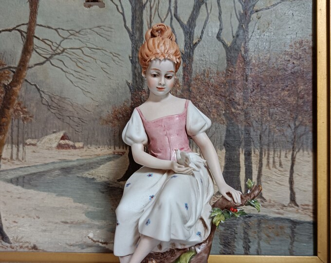 Capodimonte Triade Luigi Giorgio Benacchio Girl With Dove Figurine ...